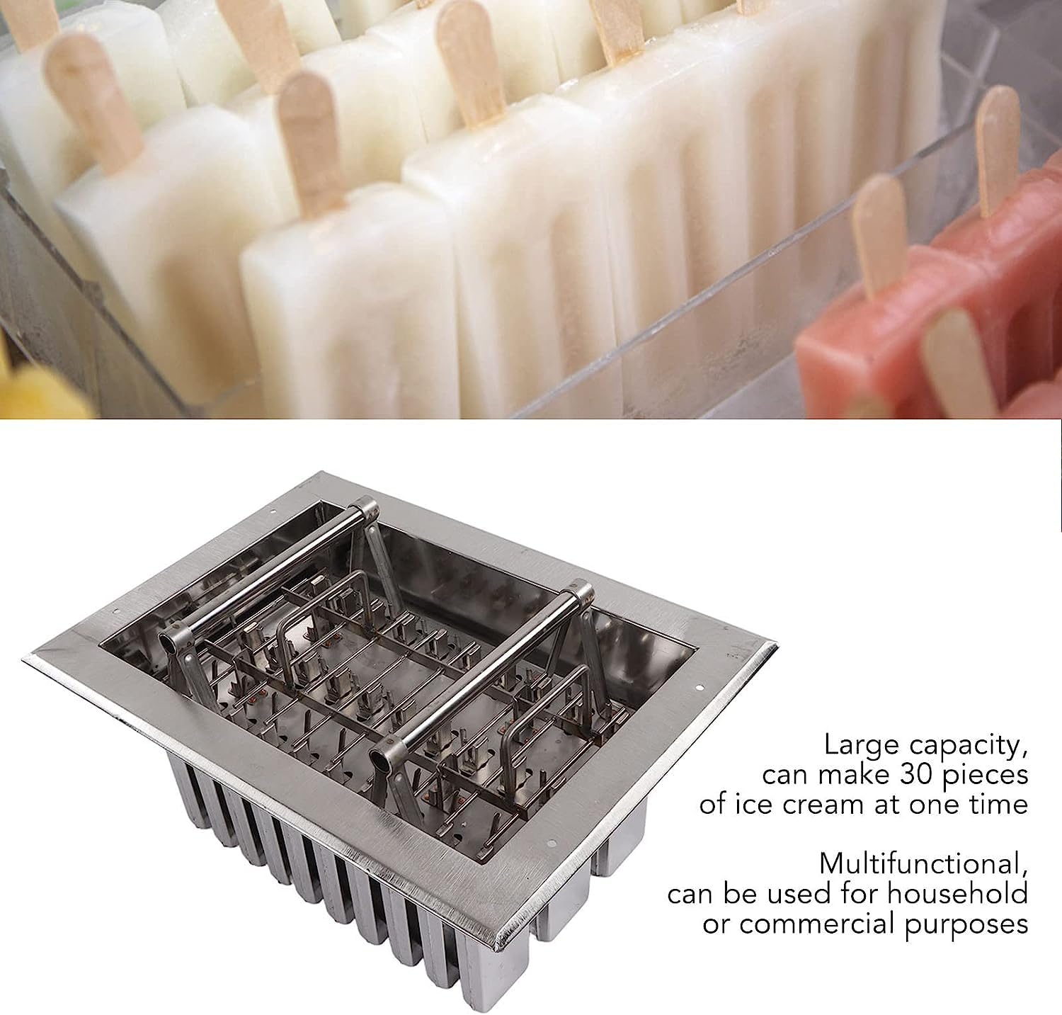 YEmirth 30PCS Commercial Popsicle Mold Stainless Steel Ice Pop Molds ...