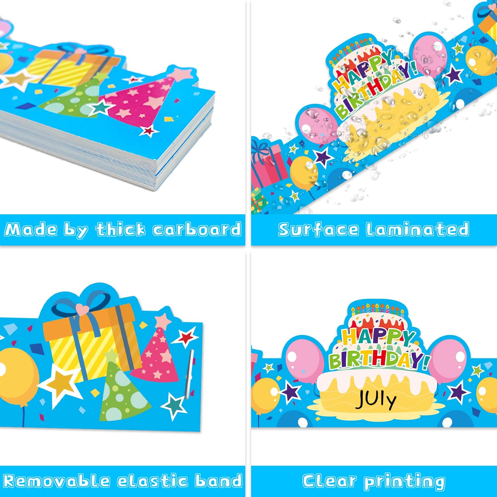 Snapklik.com : Funnlot Birthday Crowns For Kids Classroom - Happy ...