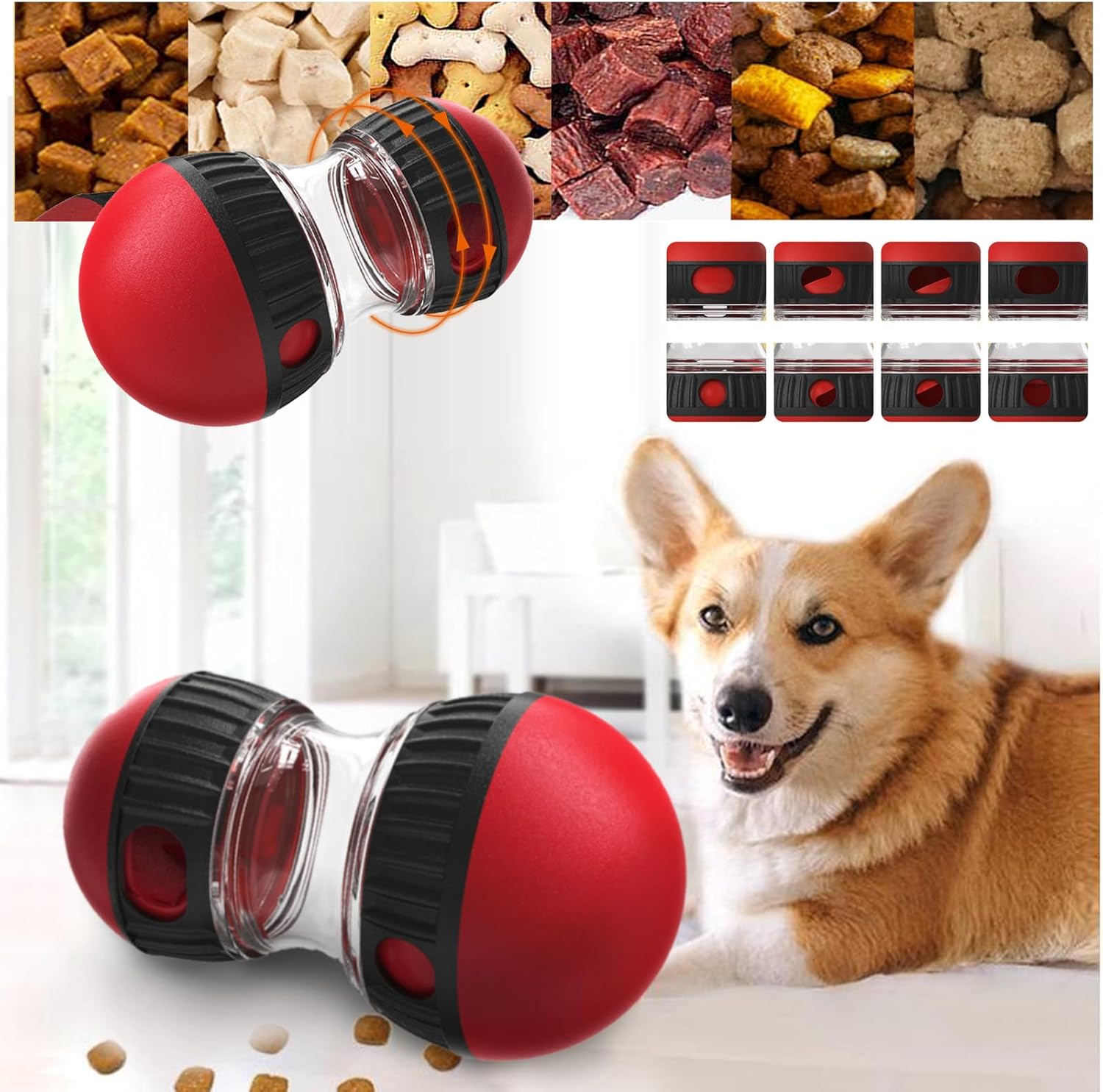 Mokeum Interactive Treat Dispenser Dog Toy, Dog Treat Dispensing Puppy ...