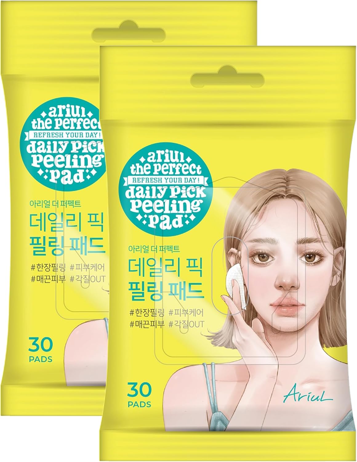 Amazon | 日本正規品 2個セット アリウル Ariul ザ パーフェクト ディリーピック ピーリングパッド 30枚入り ヴィーガン ...