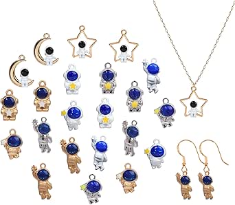 Amazon.com: TXIN 22 Pieces Spaceman Charms 11 Styles 3D Astronaut ...