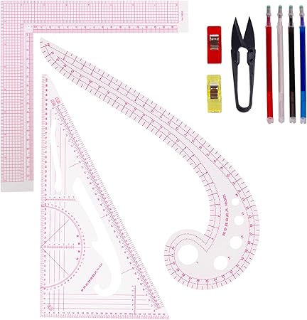 Amazon.com: AMZTKDIY Acrylic Sewing Ruler Set，French Curve Pattern ...