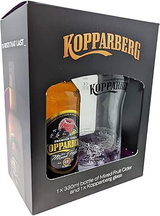 Premium Mixed Fruit Cider Giftset - 330ml Kopparberg Bottle & Genuine ...