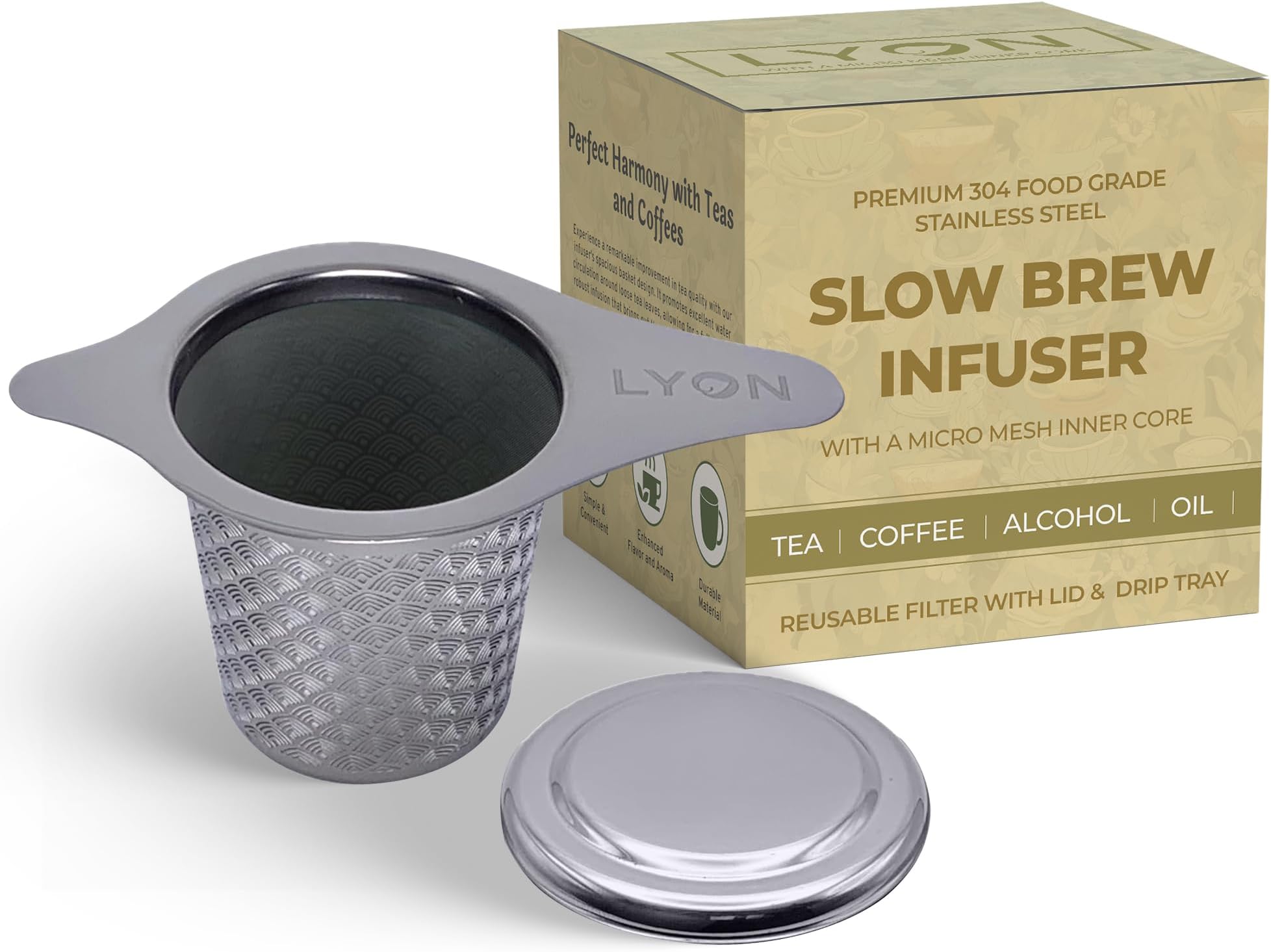 Amazon.com: Extra Fine 18/8 Stainless Steel Tea Infuser Mesh Strainer ...