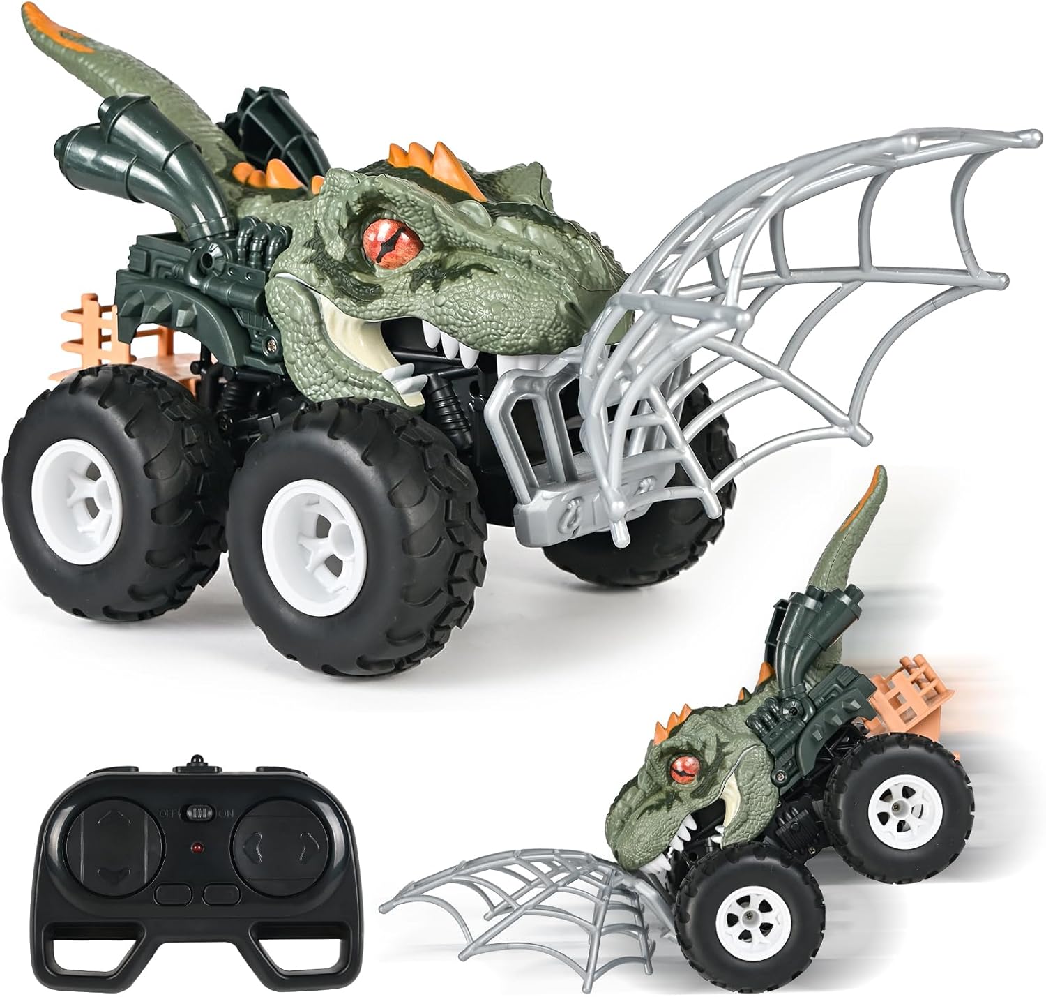 Amazon.com: Milk Frog RC Monster Trucks,Dinosaur Remote Control Car ...