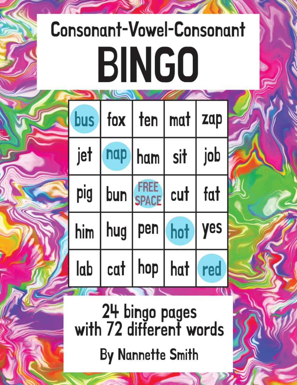 Amazon.com: Consonant-Vowel-Consonant (CVC) BINGO, 24 unique pages with ...
