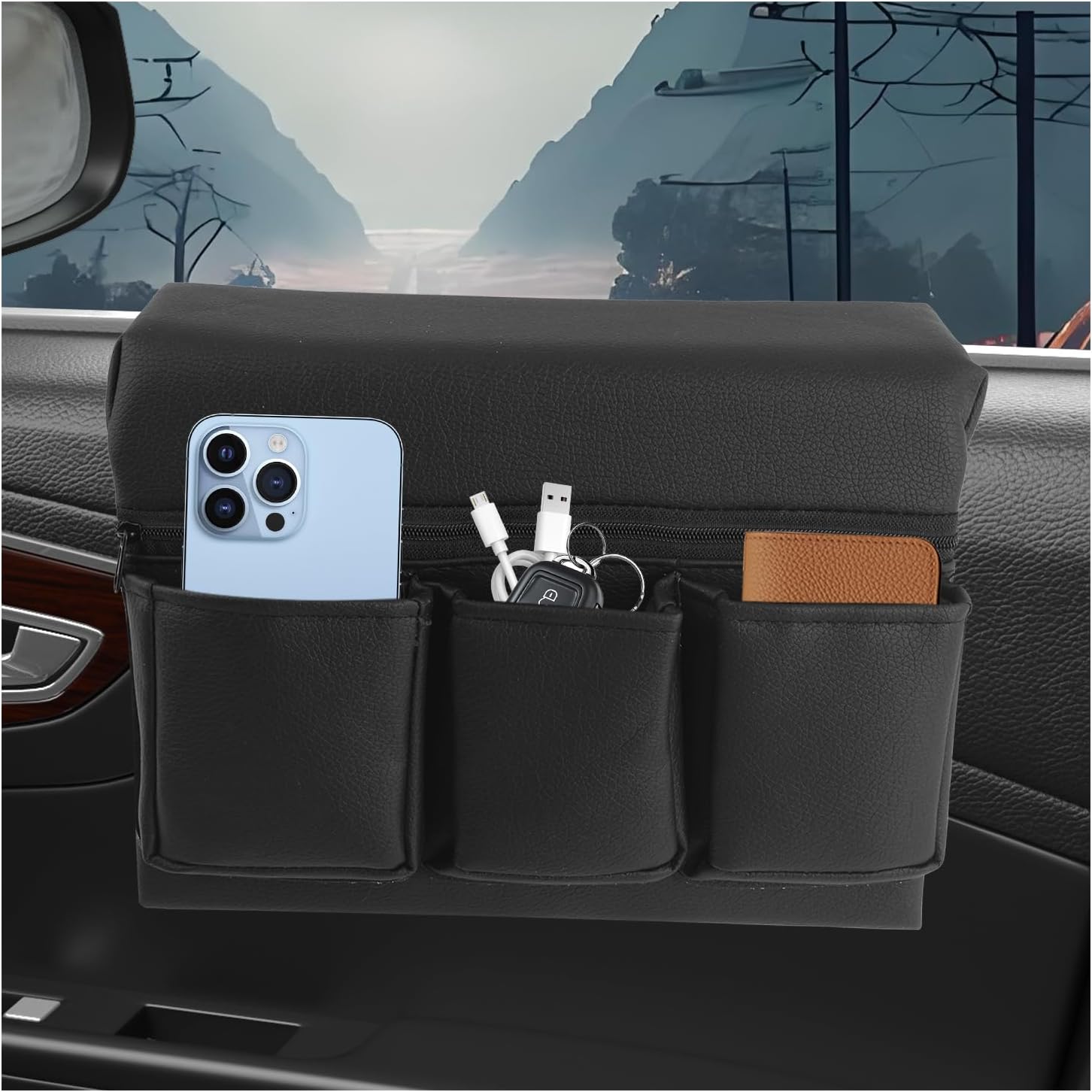 Amazon.com: Figpade Car Armrest Storage Box for Window,Multi-Function ...