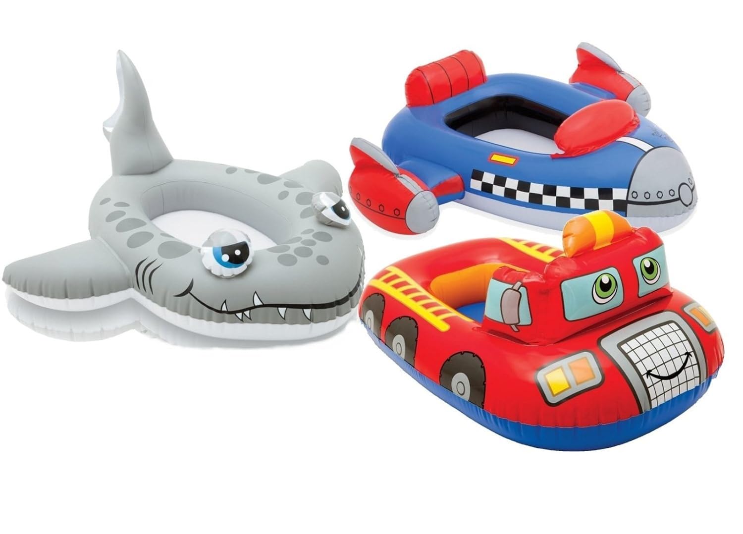 Pool Cruiser Inflatable Cute Cartoon Shark Boat Float for Kids and ...