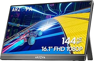 ARZOPA 144Hz Portable Gaming Monitor with HDR and Eye Care
