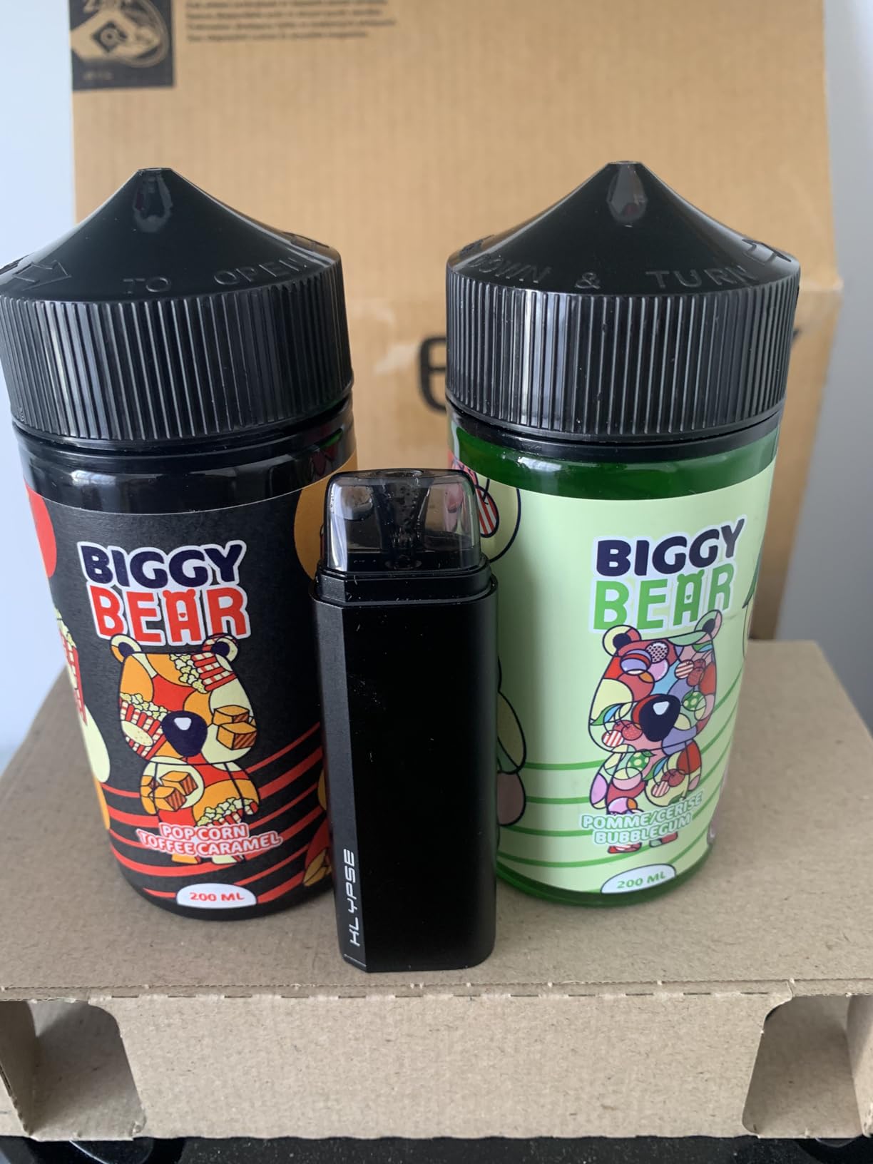 Biggy Bear Pop Corn Toffee Caramel 200ml, Goût E Liquide, Cigarette ...