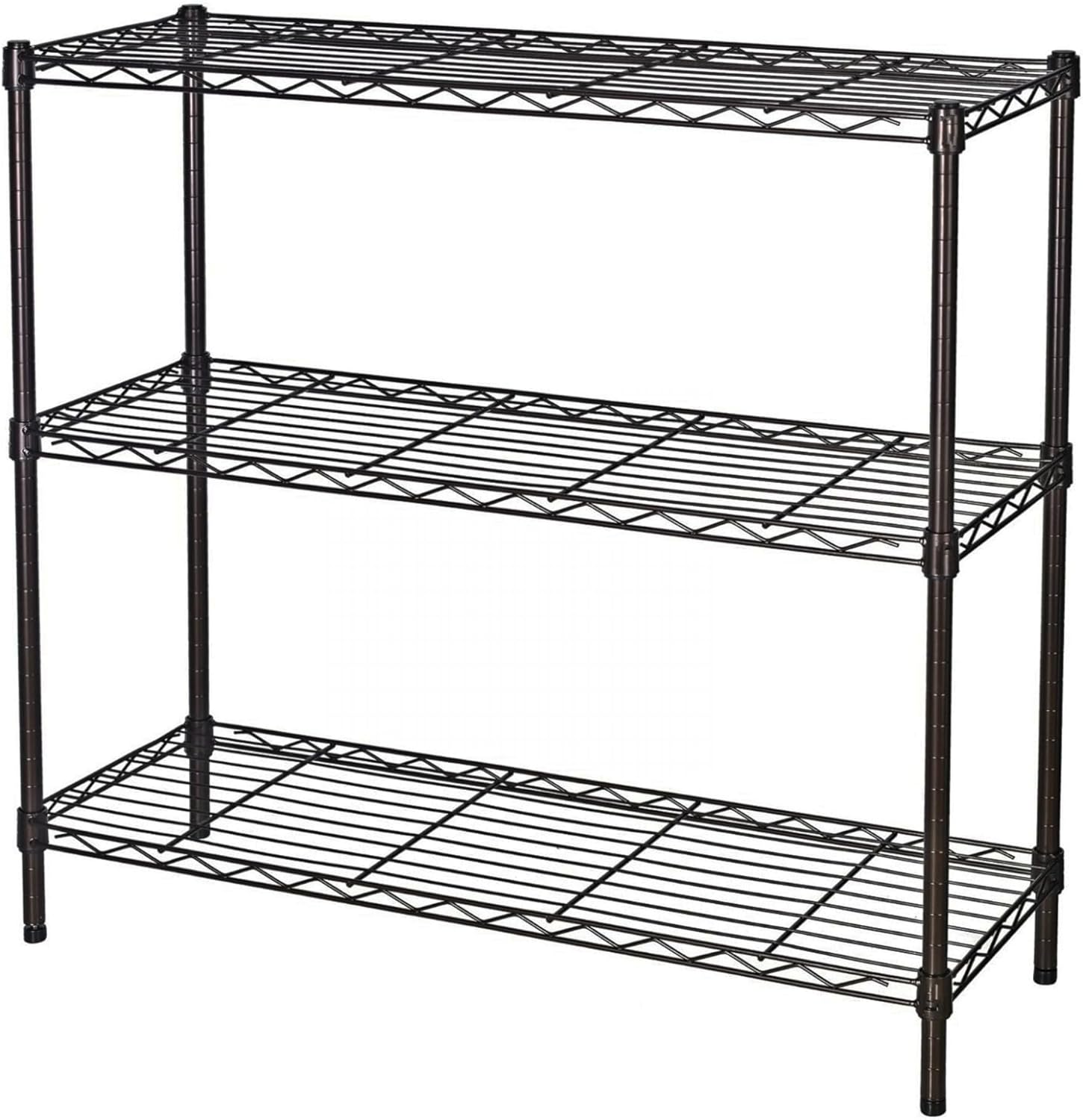 Standing Shelf Units, 36" W x 14" D x 32" H Metal Storage Shelves ...