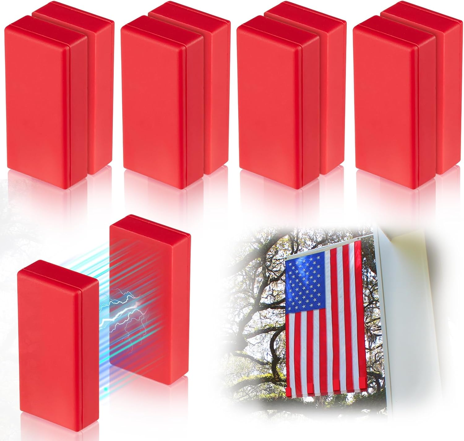 Amazon.com: 8PCS Strong Magnetic Flag Weights for Bottom of Flag in ...