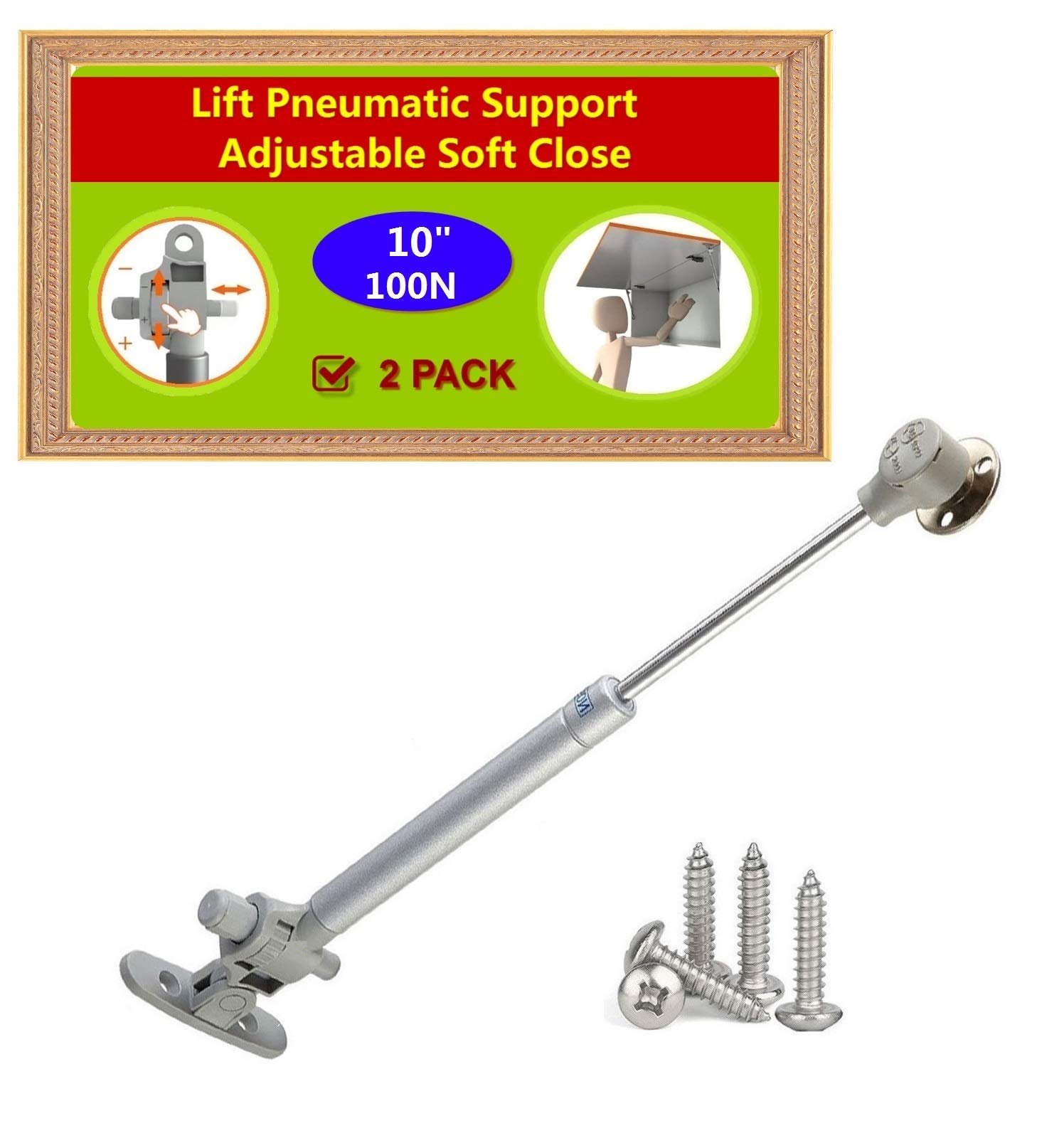 Stianc 2 Pack 100n 22 5lb Lift Pneumatic Support Adjustable ...