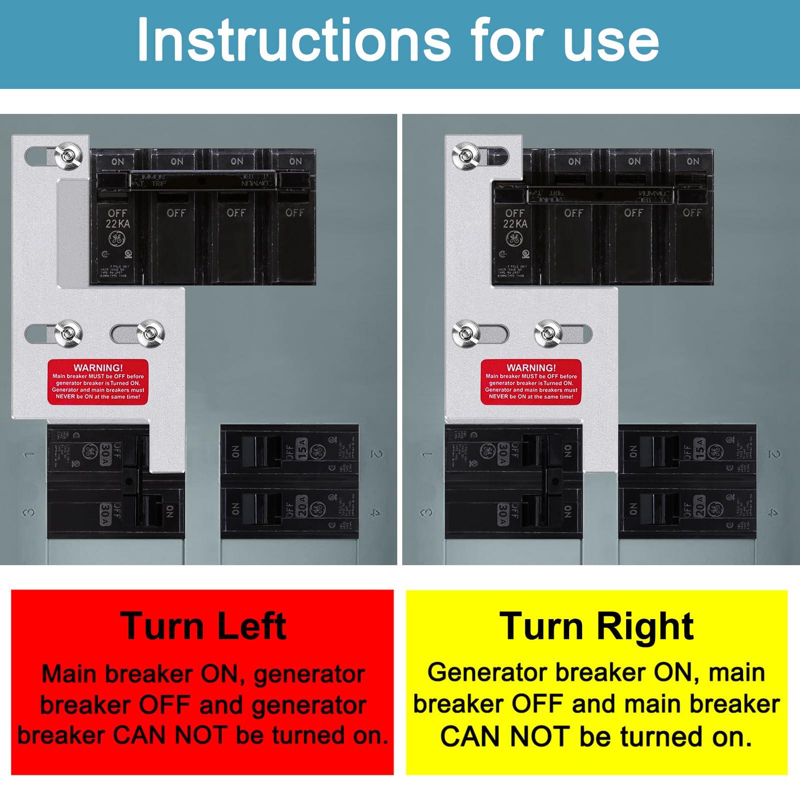 Snapklik.com : Generator Interlock Kit For GE General Electeric 200 Amp ...