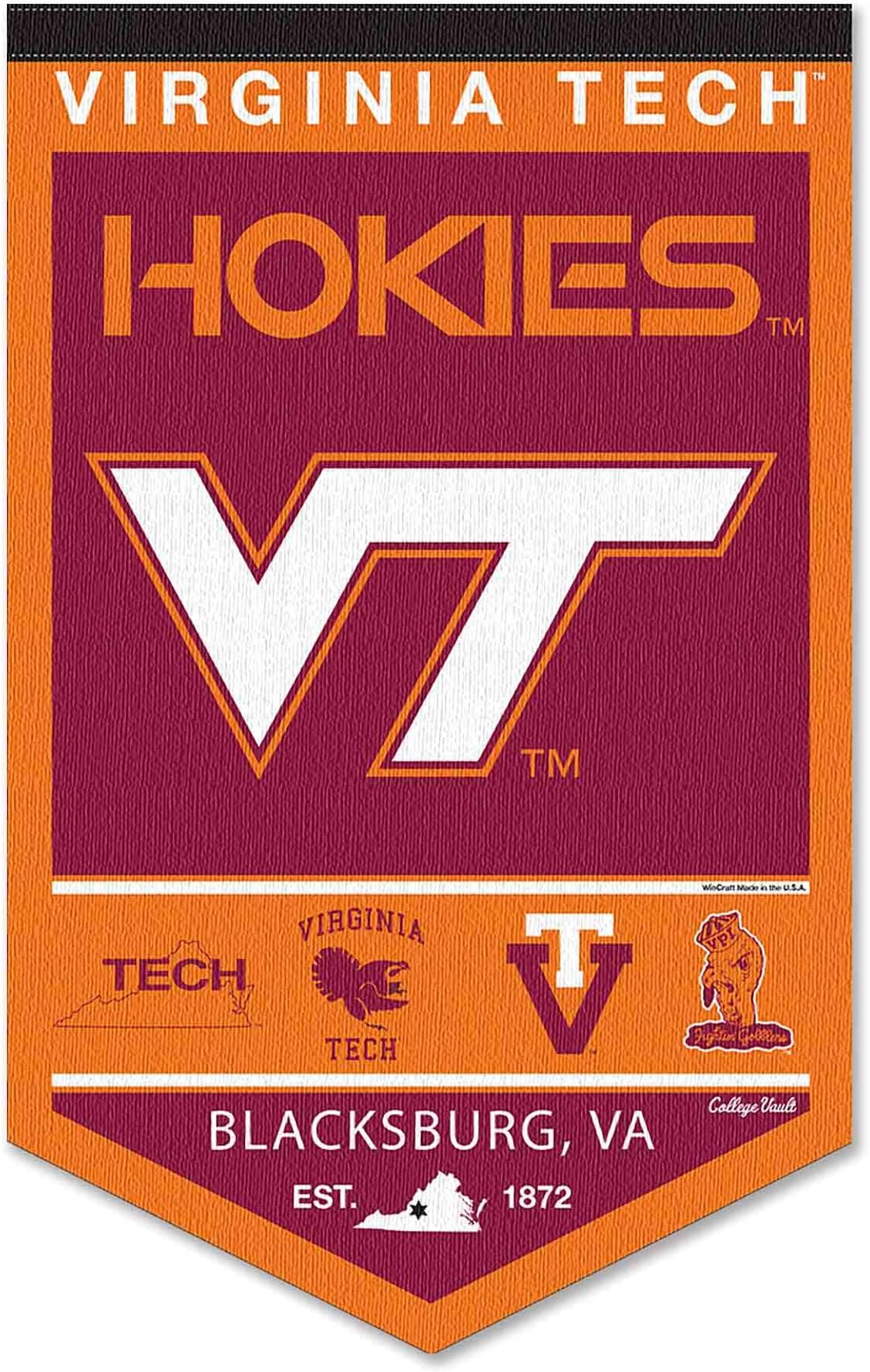 Amazon.com : VA Tech Hokies Heritage History Banner Pennant : Sports ...
