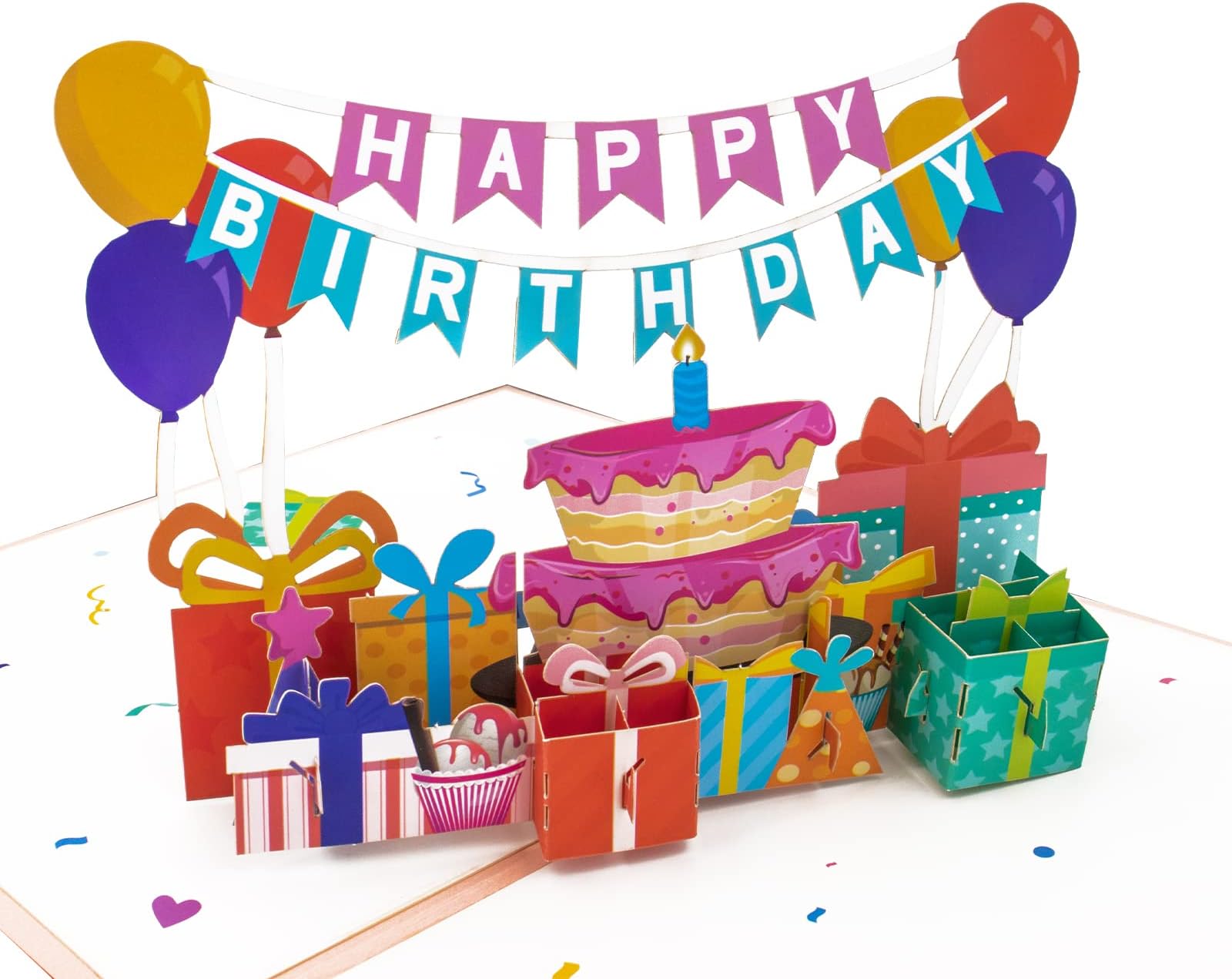 Amazon.com : JinRuiKJ Happy Birthday Pop Up Cards - 3D Birthday ...