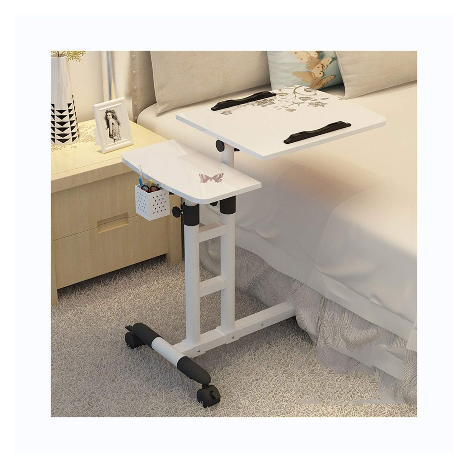 Overbed Table Wheels The Sofa Overbed Table Rolling Table Tilting | Desertcart INDIA