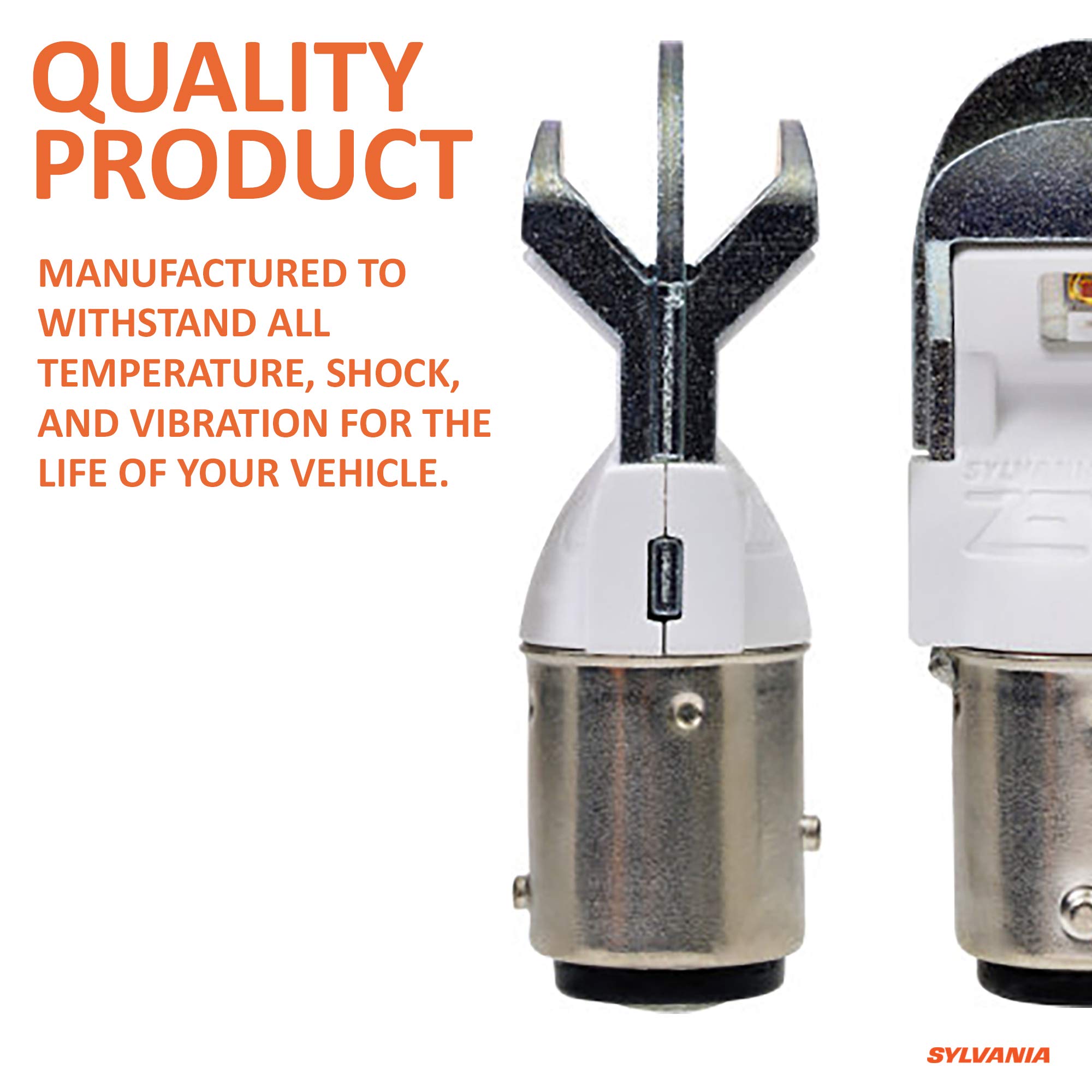 SYLVANIA - 2357 ZEVO LED Red Bulb - Bright LED Bulb, Ideal for Stop and ...