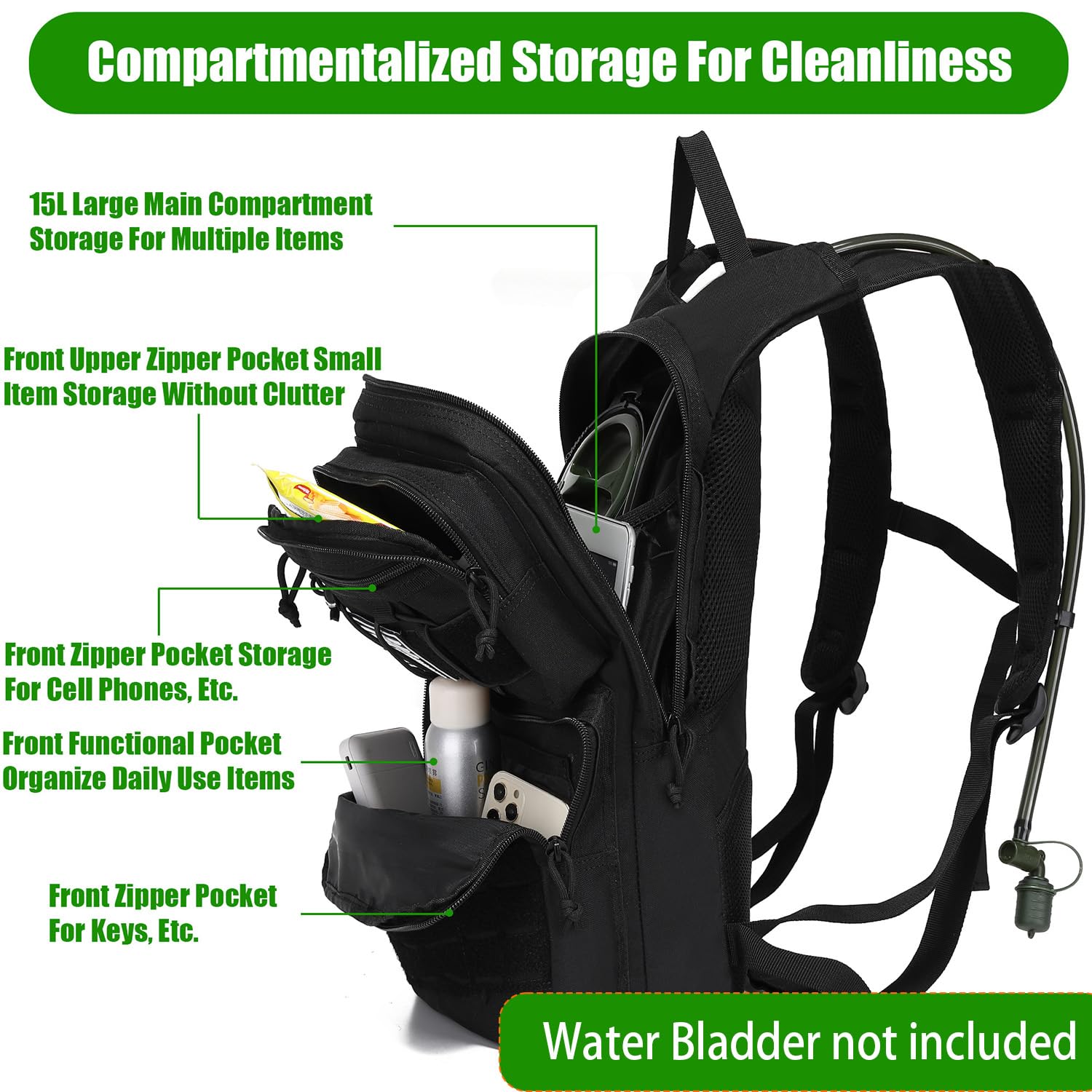 Snapklik.com : Tactical Water Hydration Pack Backpack Hydration Carrier ...