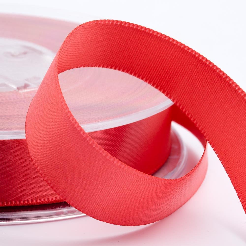 Italian Options Satin Ribbon, 16mm Wide x 25 Metre Roll, Coral – BigaMart