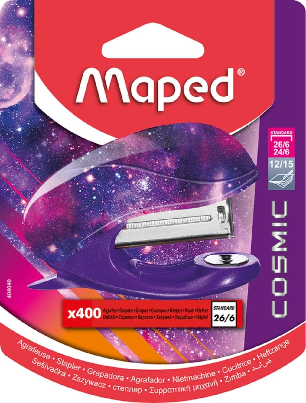 Maped Office Engrapadora Cosmic Teens Mini con 400 Grapas, Morado ...