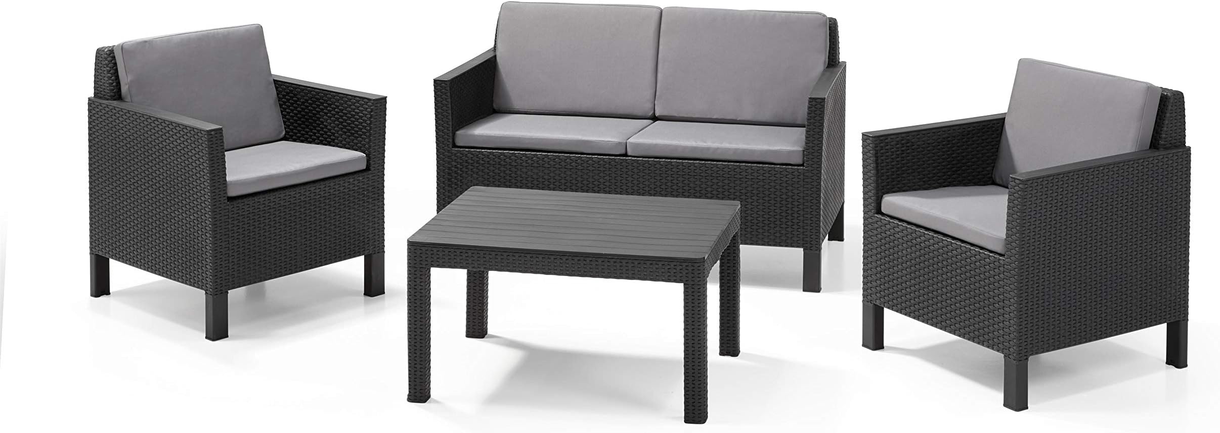 Allibert by Keter Delano 2 Seater Outdoor Garden Furniture Set ...
