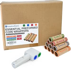 Amazon.com : ESSENTIAL Electric Coin Wrapper Crimper and 6400 Assorted ...