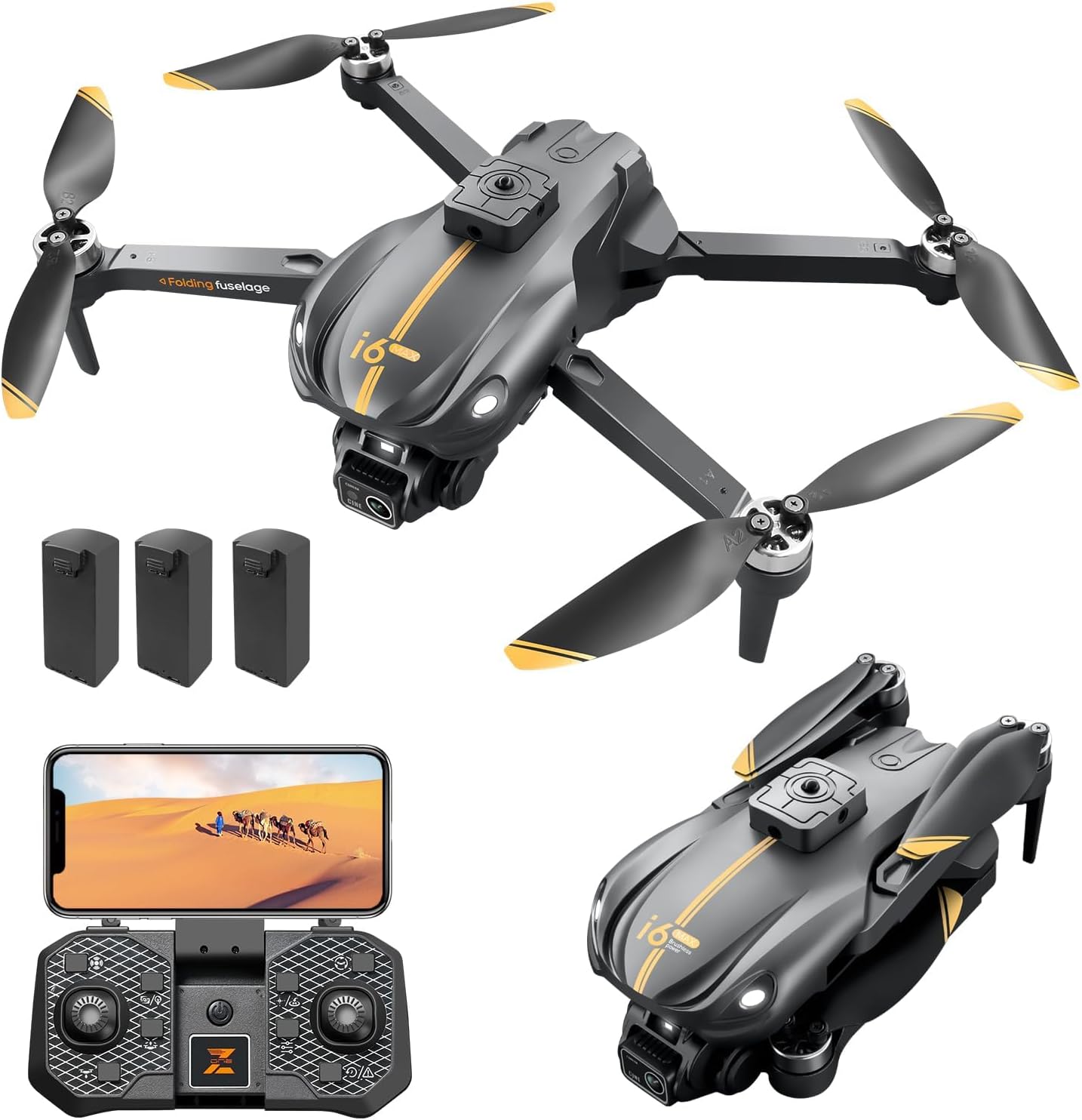 Hatem Pro Drone 4K HD Camera Foldable Drone Height Fixed Remote Control ...