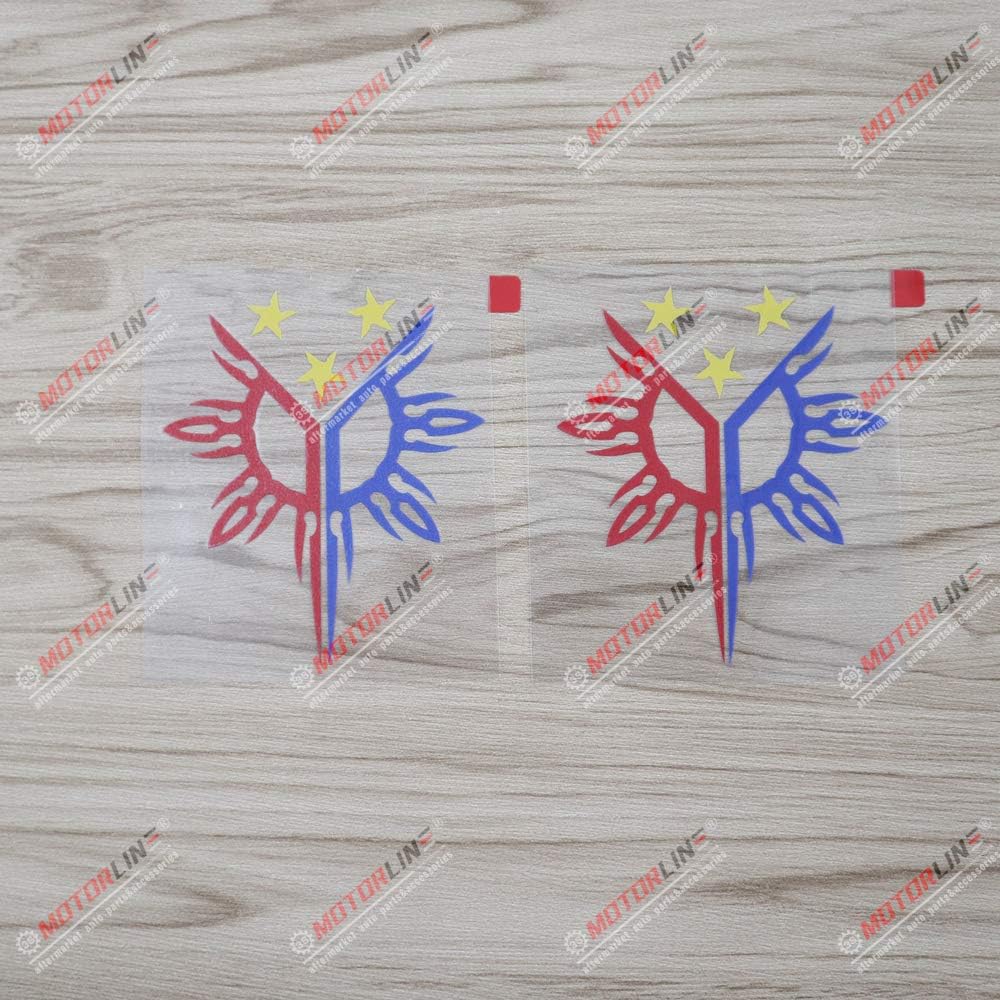 Amazon.com: (Set of 3) Filipino Pride Star Sun Die Cut Philippines ...