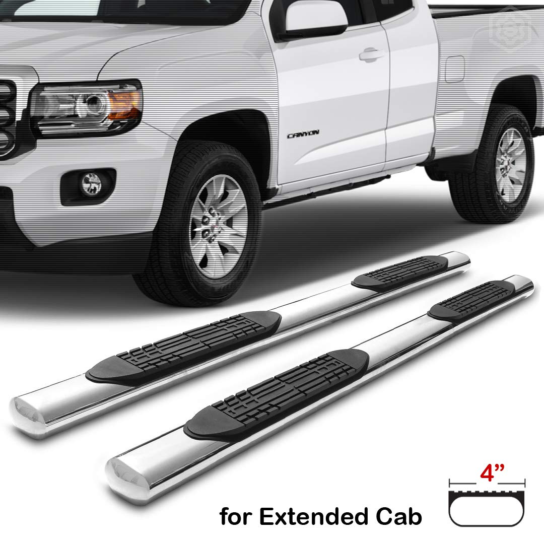 Buy Span 4-inch Oval Stainless Steel Side Step Rails Nerf Bar Running ...