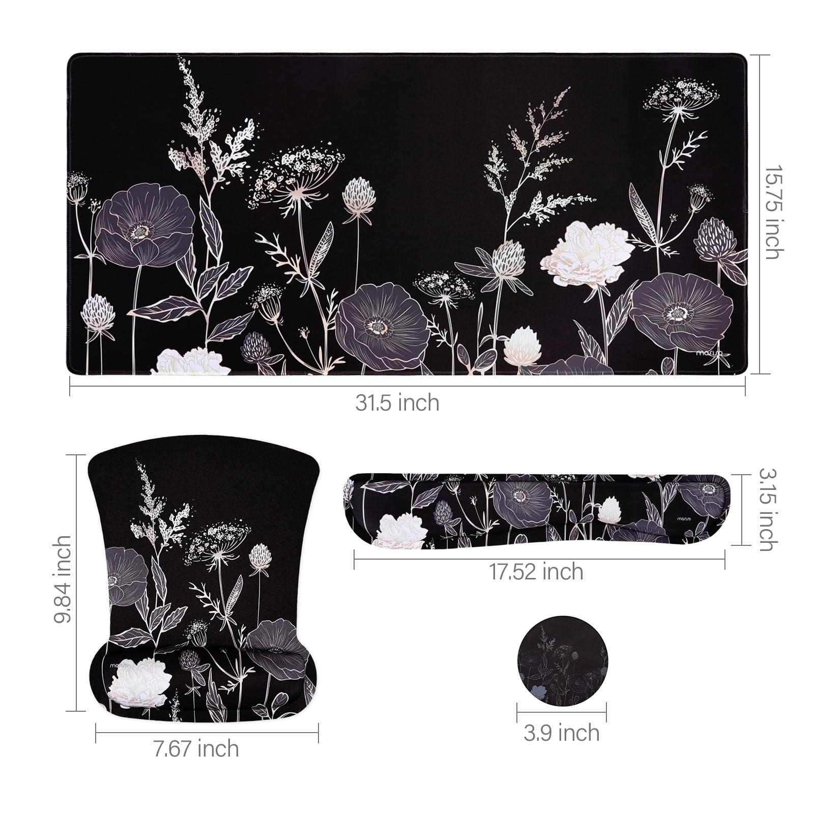 Snapklik.com : MOSISO Keyboard Mouse Pad Set, Large Gaming Mouse Pad ...