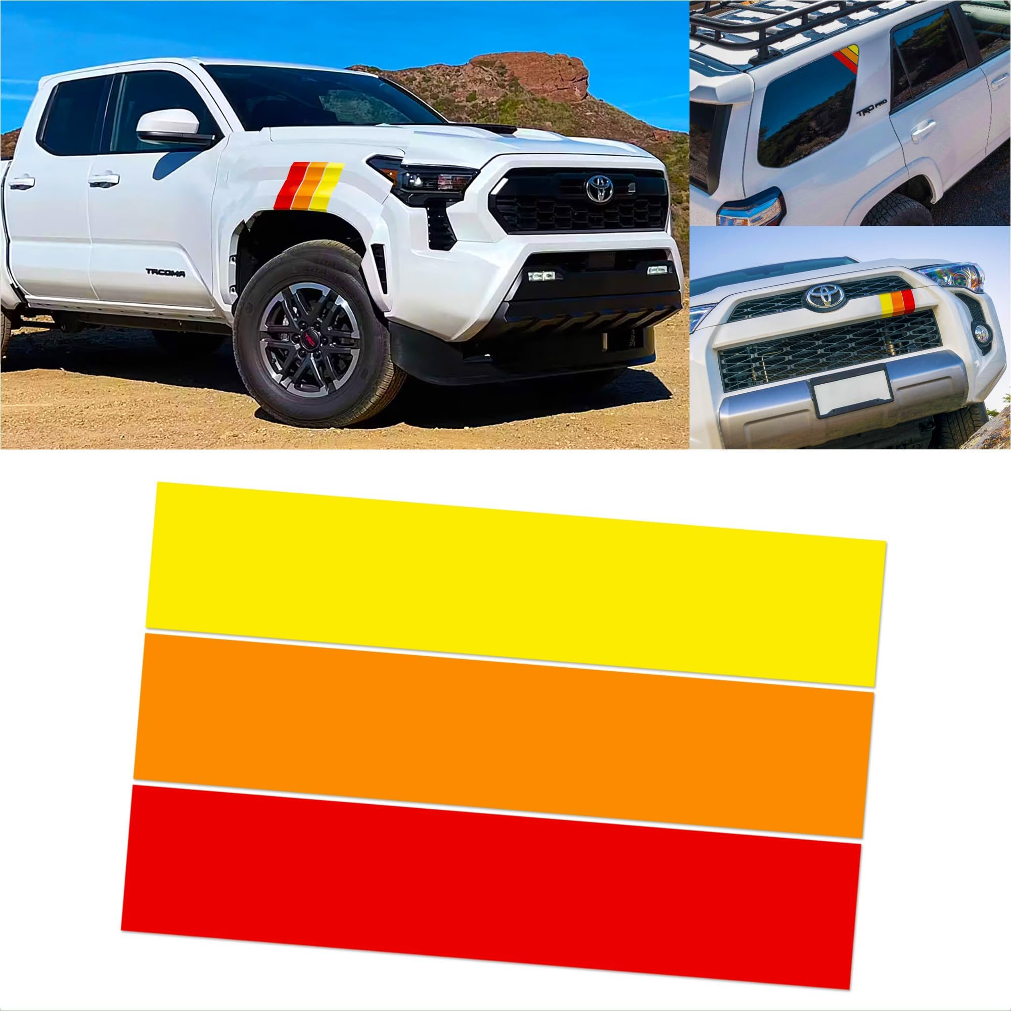 Amazon.com - GRITKULTURE 10-Inch Classic Retro Tri-Color Stripe Decal ...