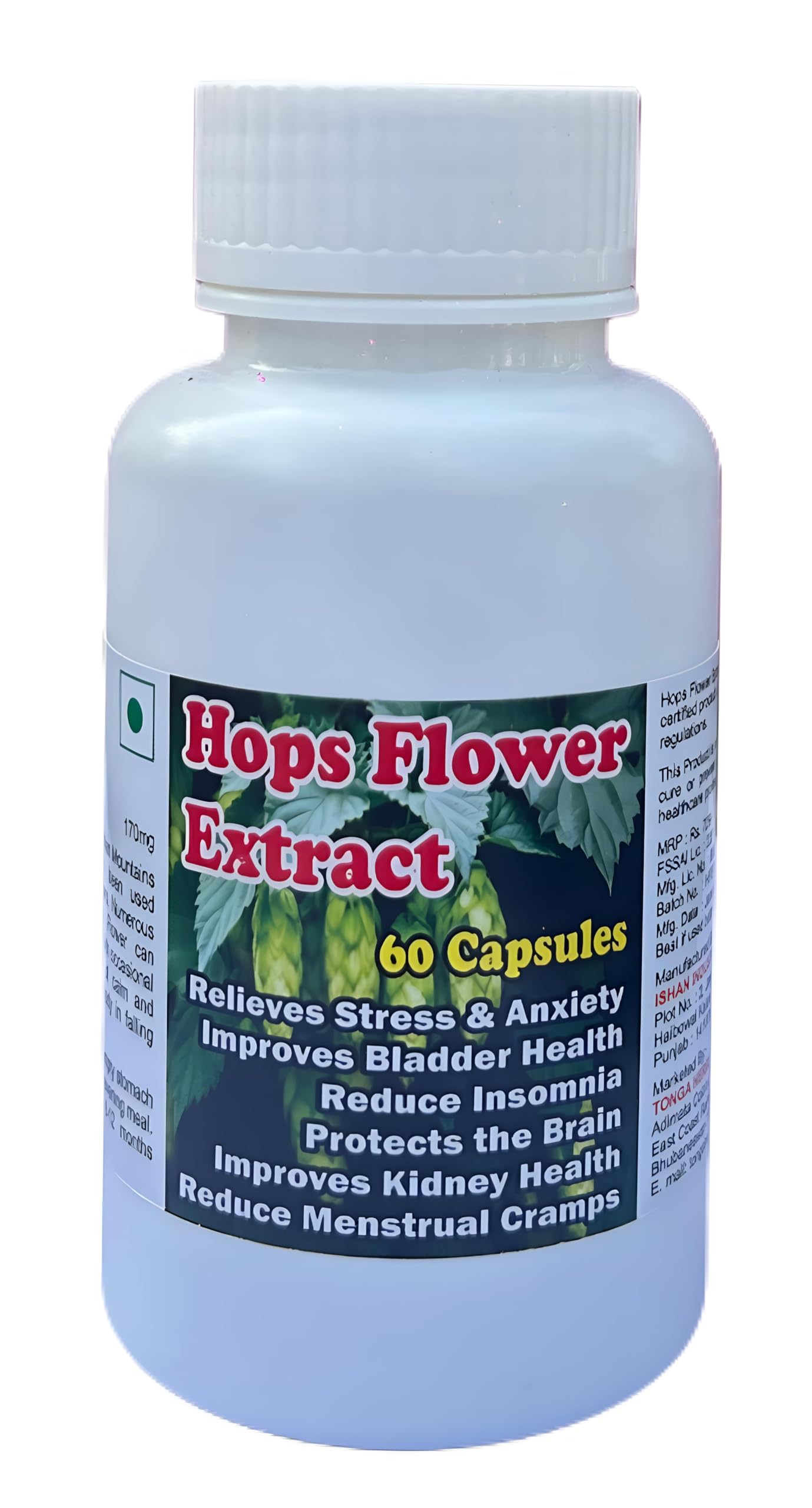 Buy Hops Flower Extract Capsule - 60 Capsules (Get One Bottle 50ml Hops ...