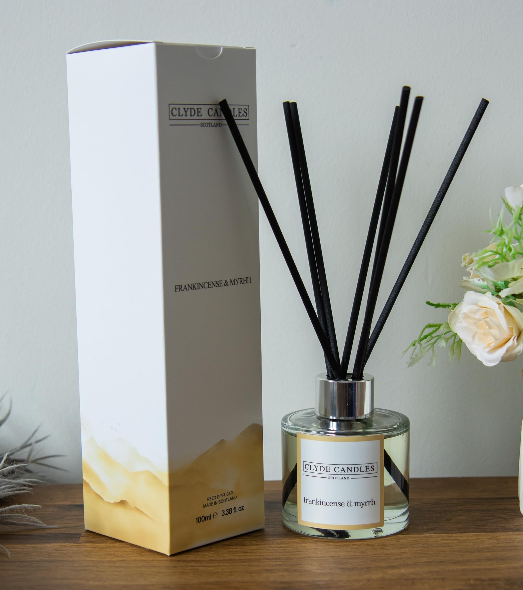 Lavender Noir Reed Diffuser - Clyde Candles, Luxury Diffuser Oil with a ...