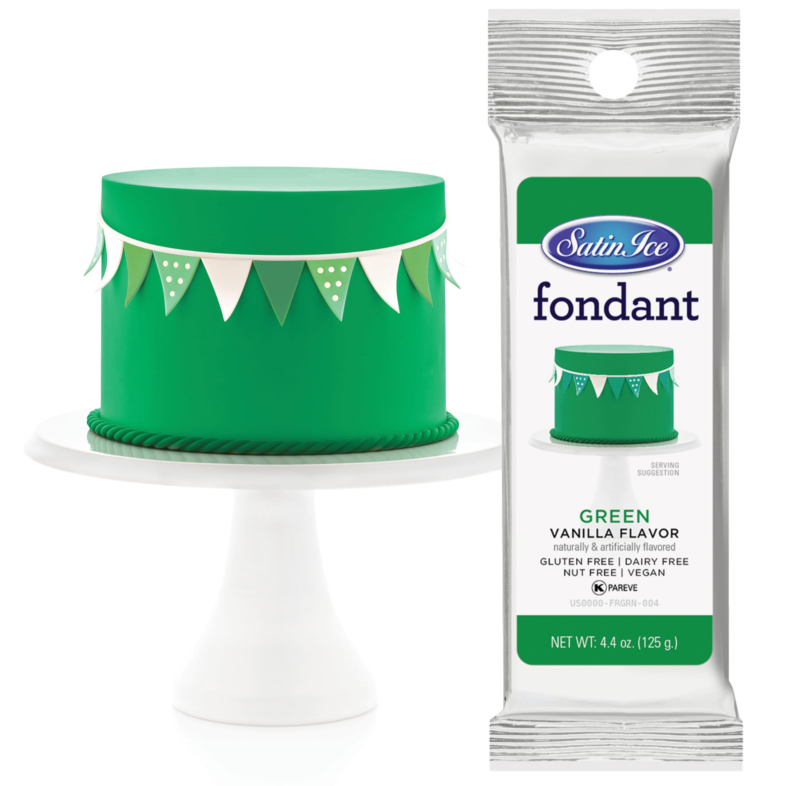 Amazon.com: Satin Ice Fondant, Green, 4.4 Ounce : Grocery & Gourmet Food