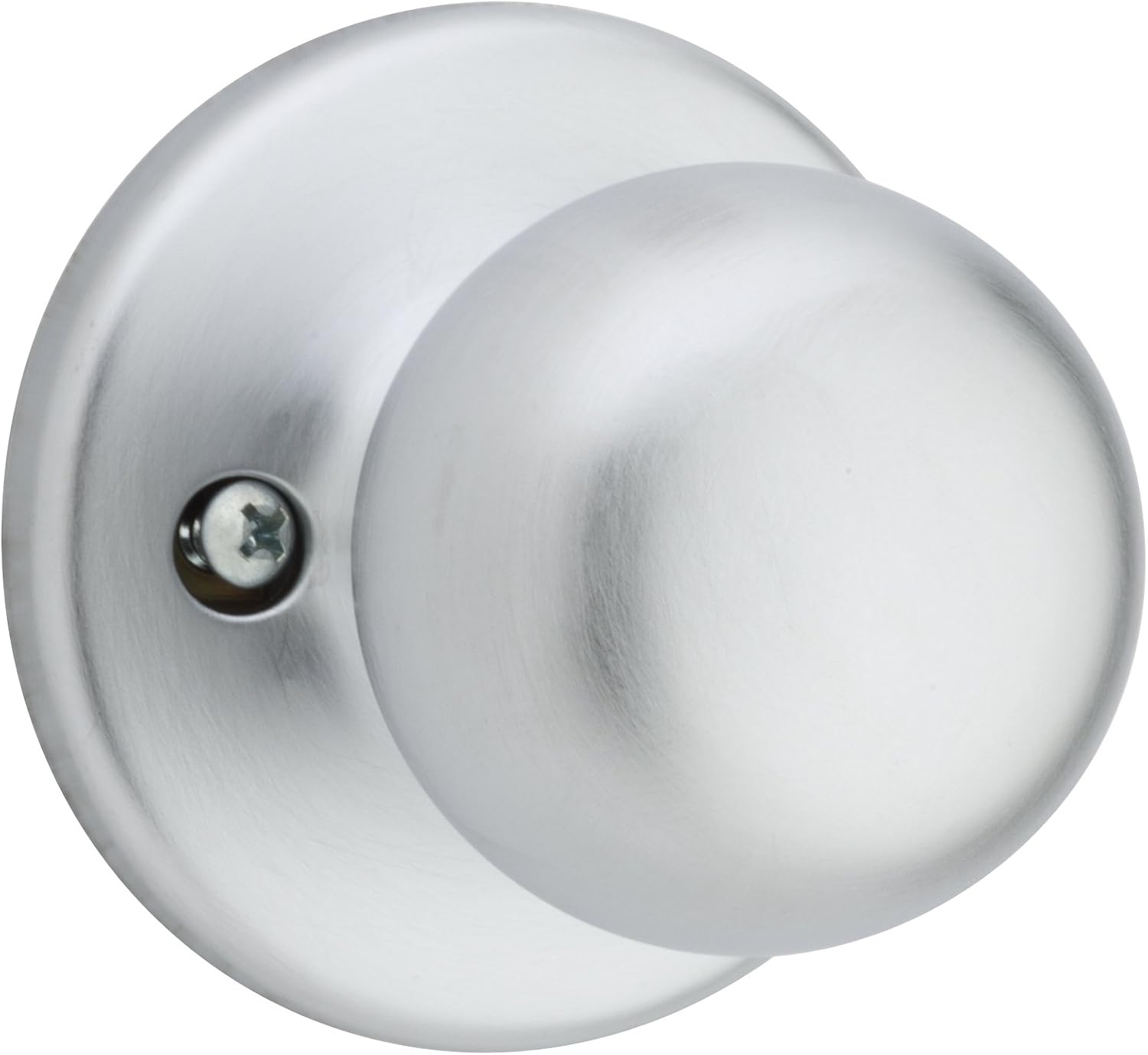 Weiser Fairfax Satin Chrome Door Knob, Non-turning Interior Door Handles/Dummy Knobs for ...