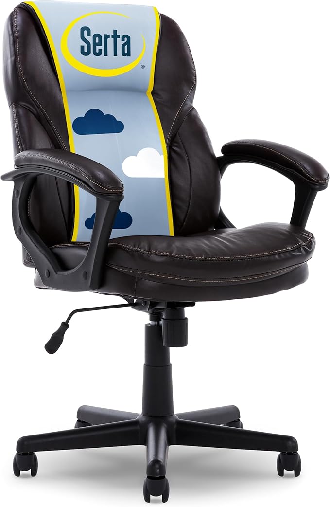 Amazon.com: Serta Manager Office, Ergonomic Computer Chair with Layered ...