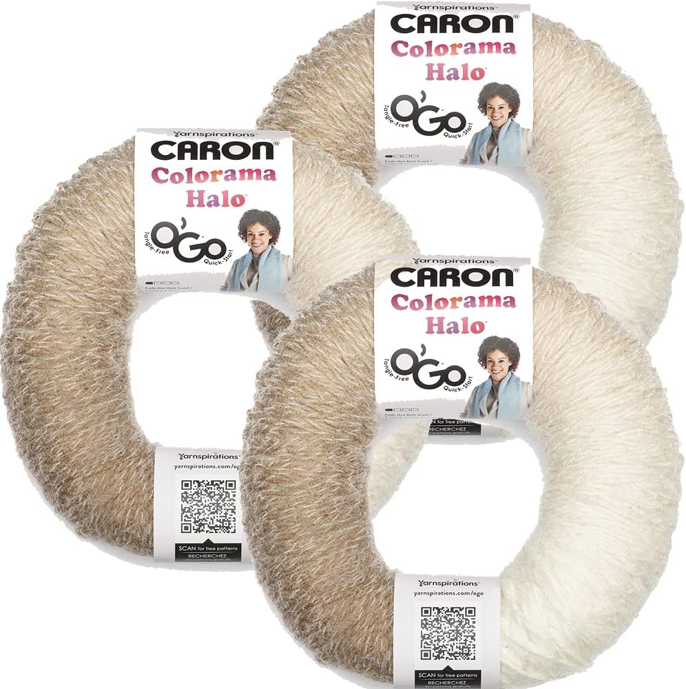 Amazon.com: Caron COLORAMA Halo O'GO Yarn - 3 Pack of 226g/8oz - Blended Fiber - 5 Bulky ...