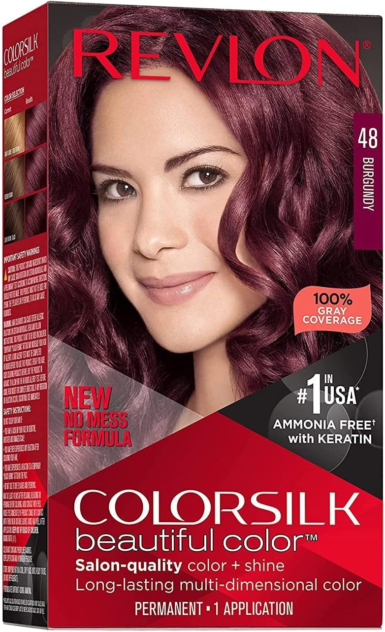 Amazon.com : Revlon Colorsilk Beautiful Color, Natural Blue Black 12 1 ...
