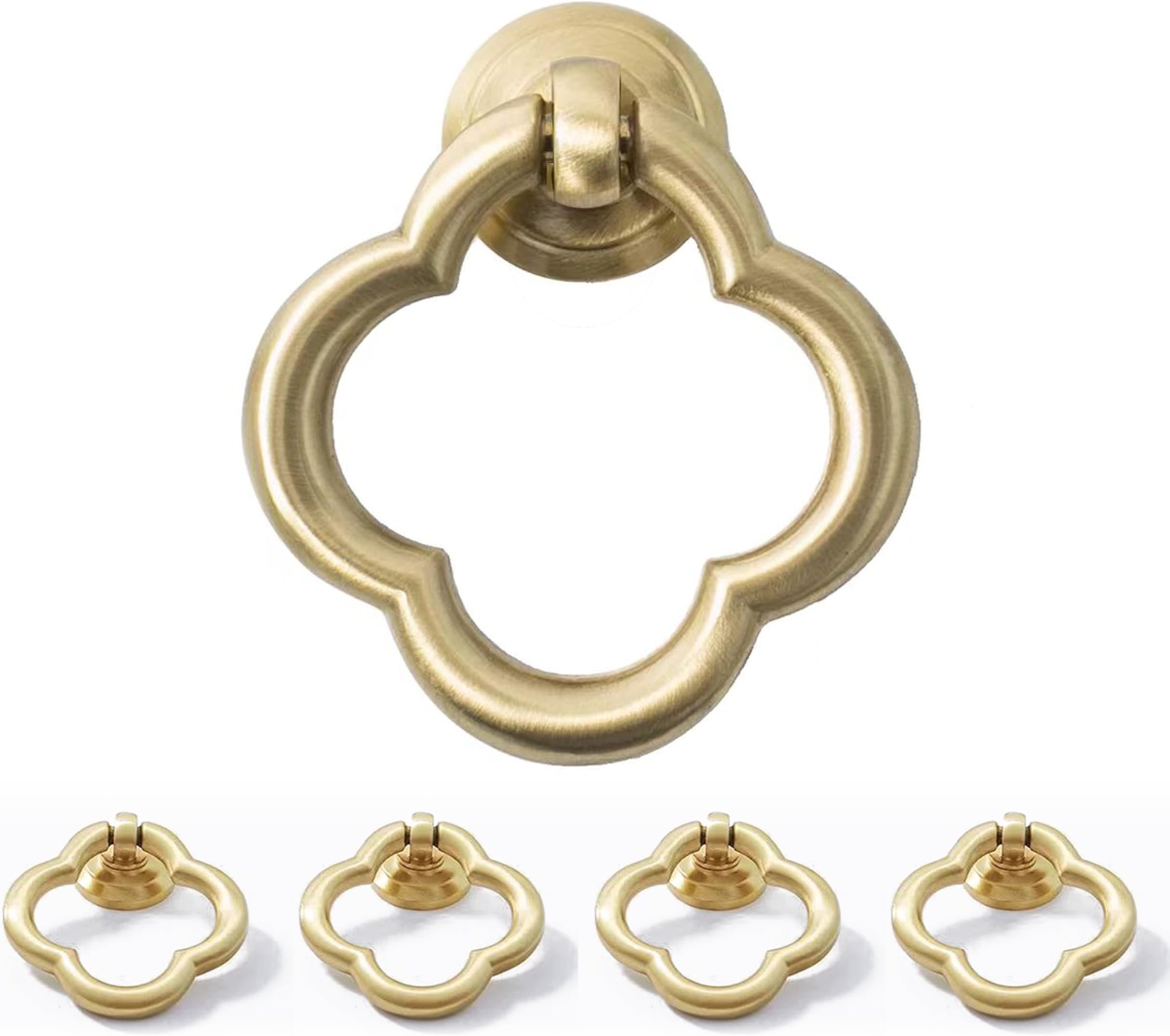 The Lord of the Tools 4PCS Clover Handle Pull Ring Flower Drop Cabinet ...