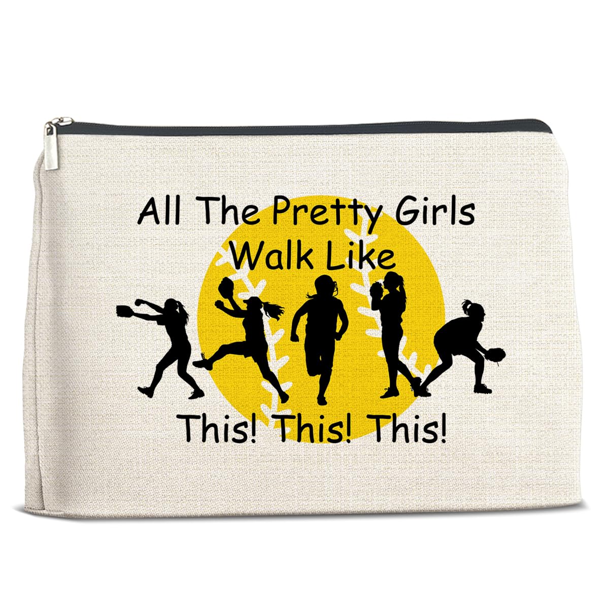 Amazon.com: Softball Girls Gifts Makeup Bag, Softball Gifts for Women ...