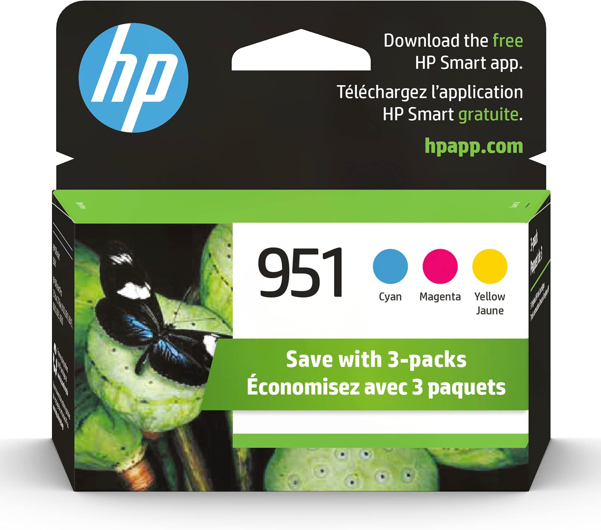 Original HP 951 Cyan, Magenta, Yellow Ink Cartridges (3-pack) | Works ...