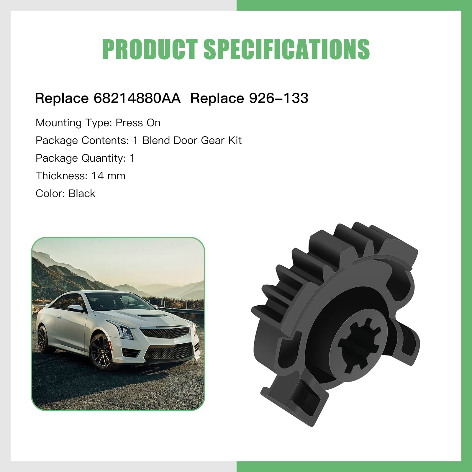 Snapklik.com : 68214880AA Air Door Actuator Gear Kit Replacement For ...