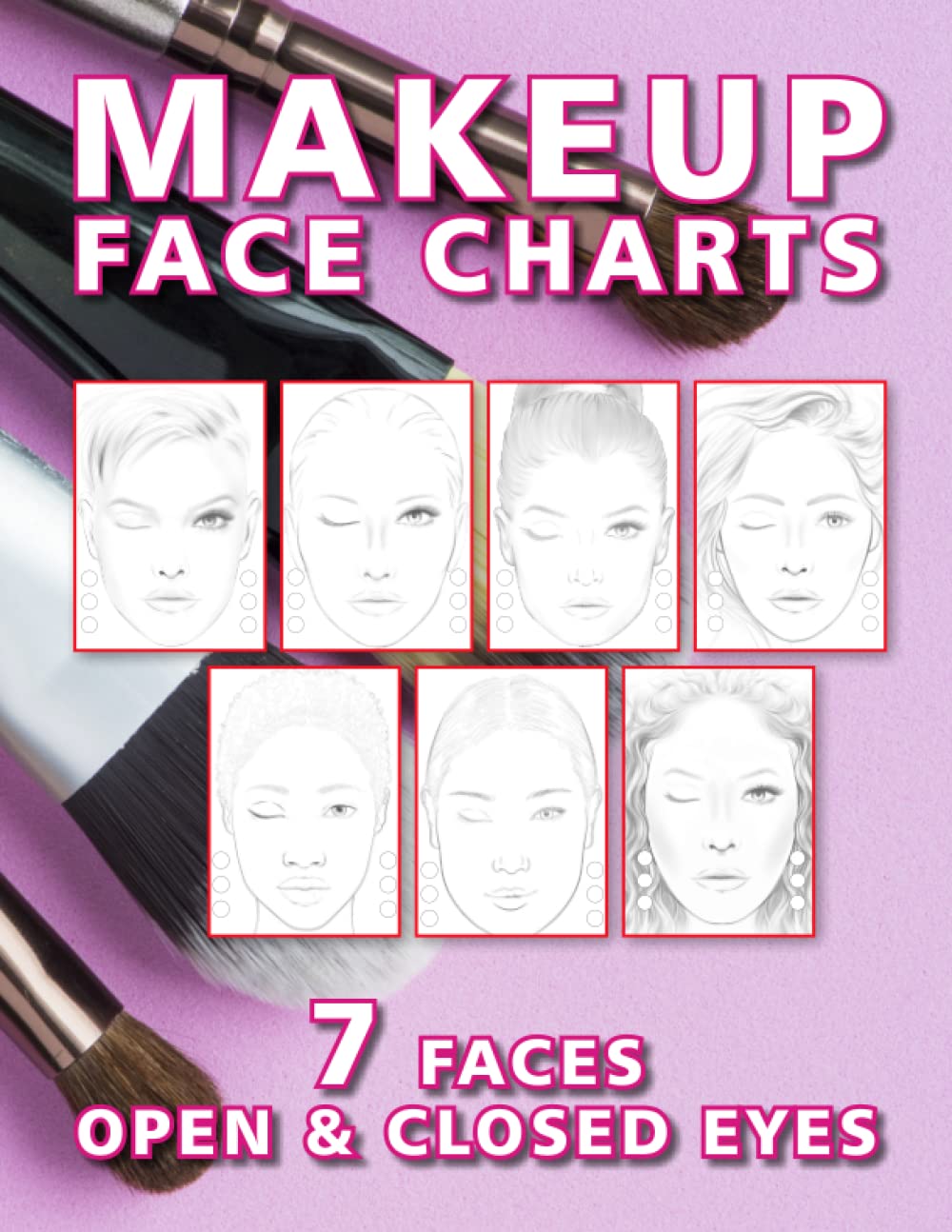 Amazon.com: MAKEUP FACE CHARTS: 7 Different Faces with Open and Closed ...