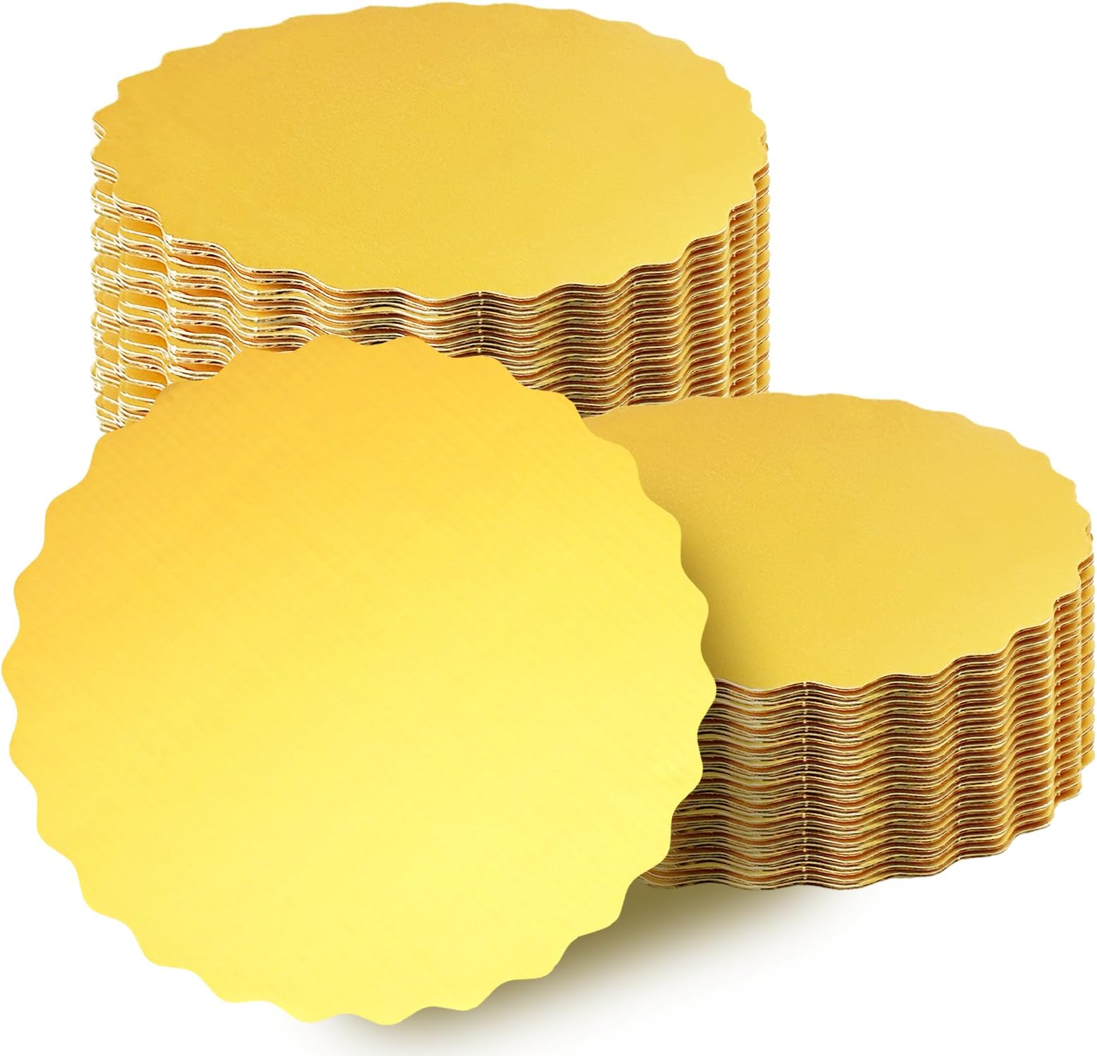 Amazon.com | ZEONHEI 50 Pack 8 Inch Gold Cake Boards Rounds ...