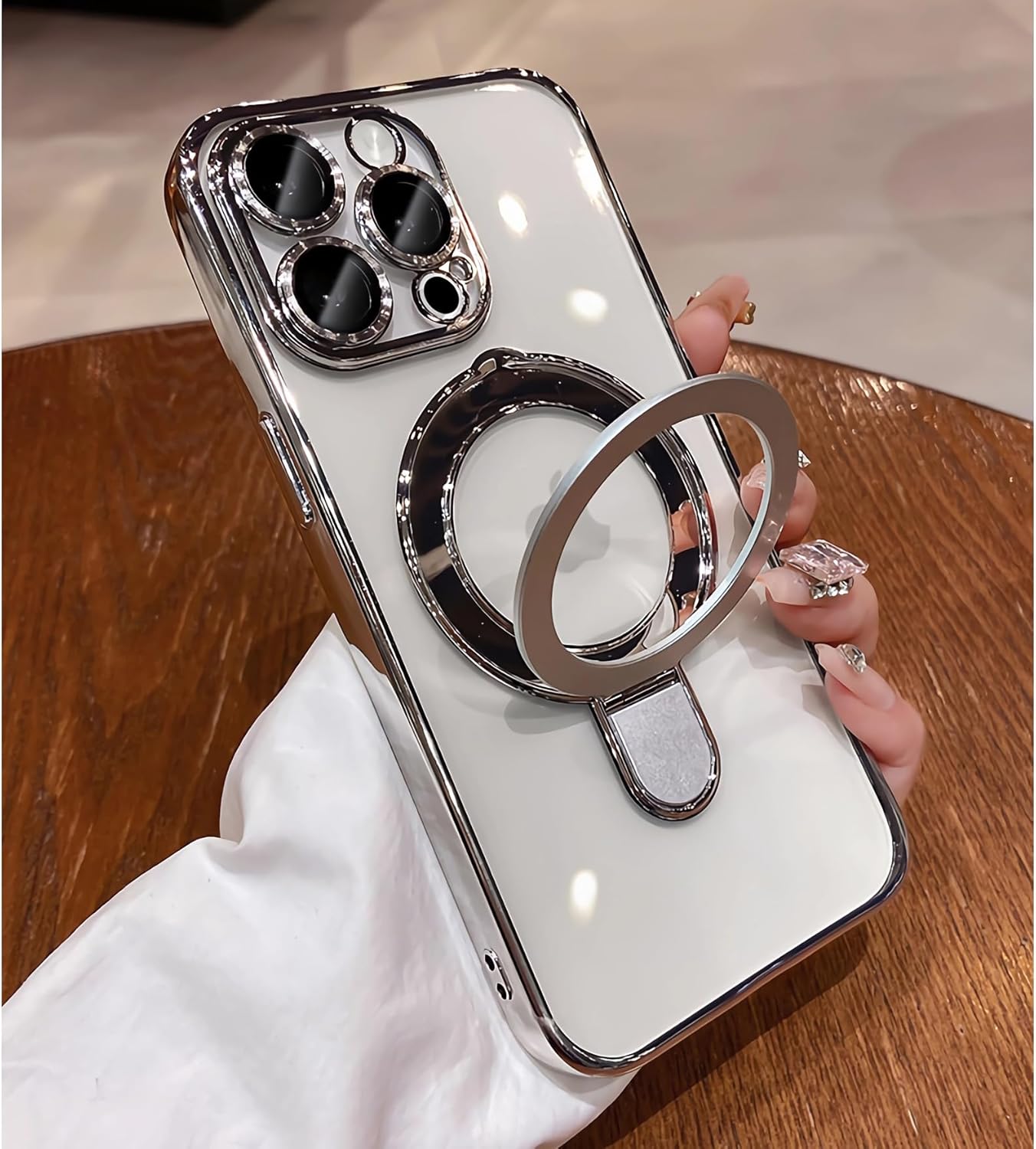 Amazon.com: LXK Magnetic Invisible Stand for iPhone 15 Pro Max Case ...