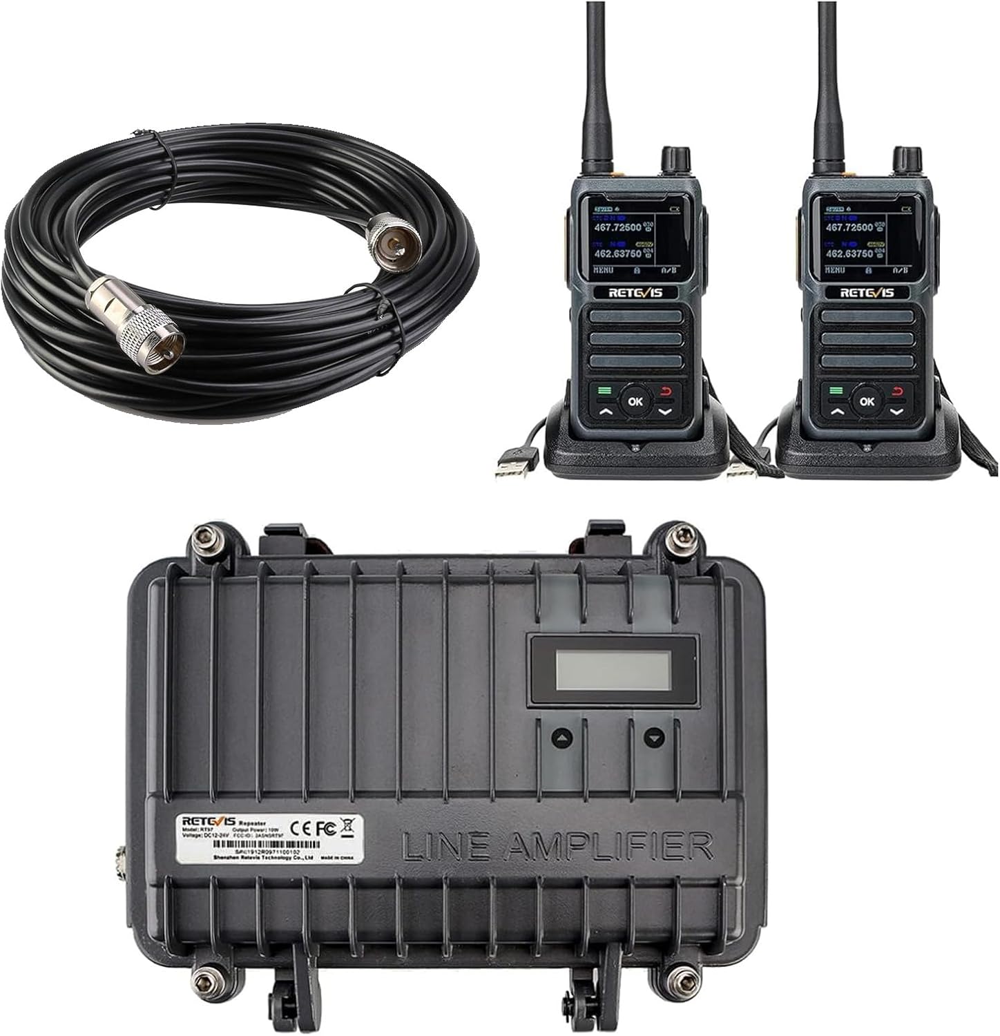 Amazon.com: Retevis RT97 GMRS Repeater Communication Set(1 Pack) Bundle ...