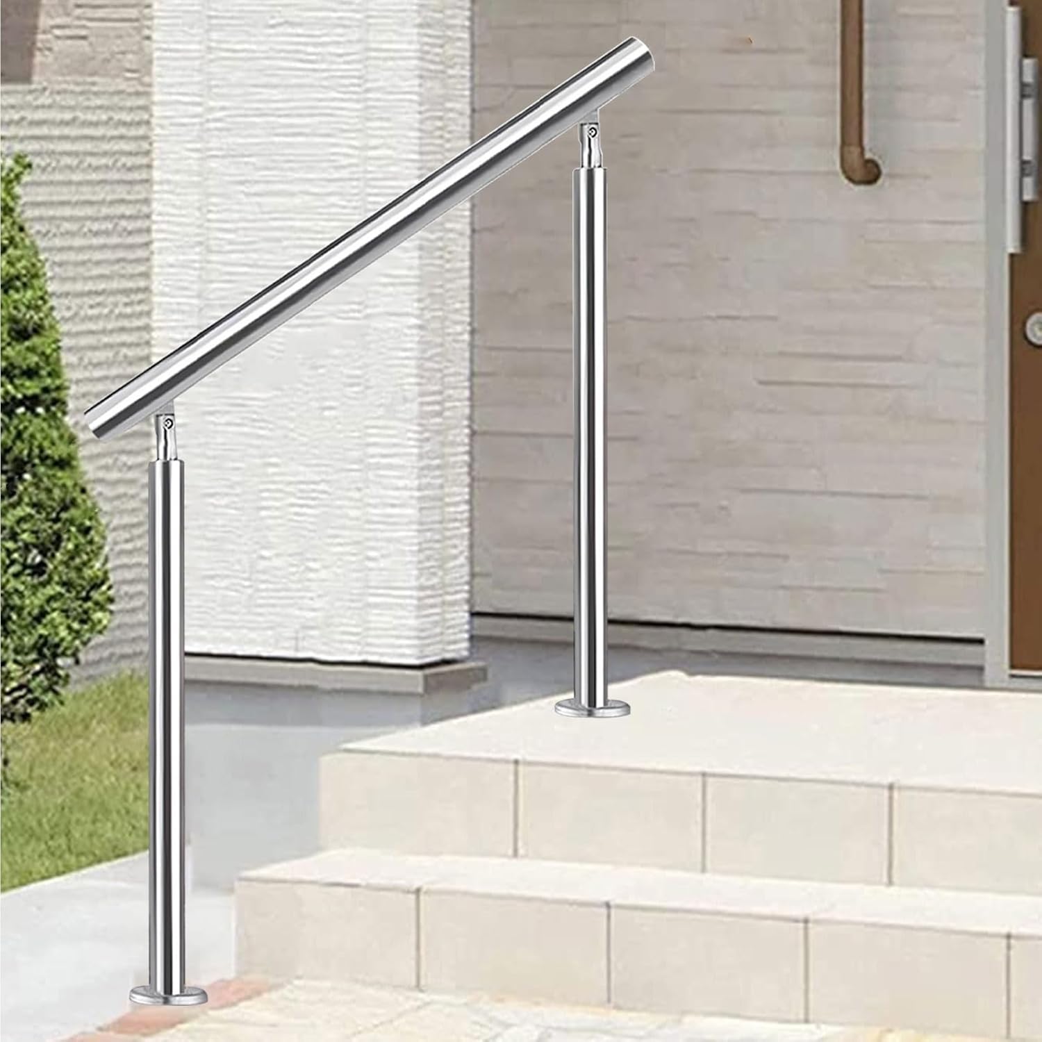 Amazon.com: Outdoor Stair Railing Kit, 304 Stainless Steel Round ...