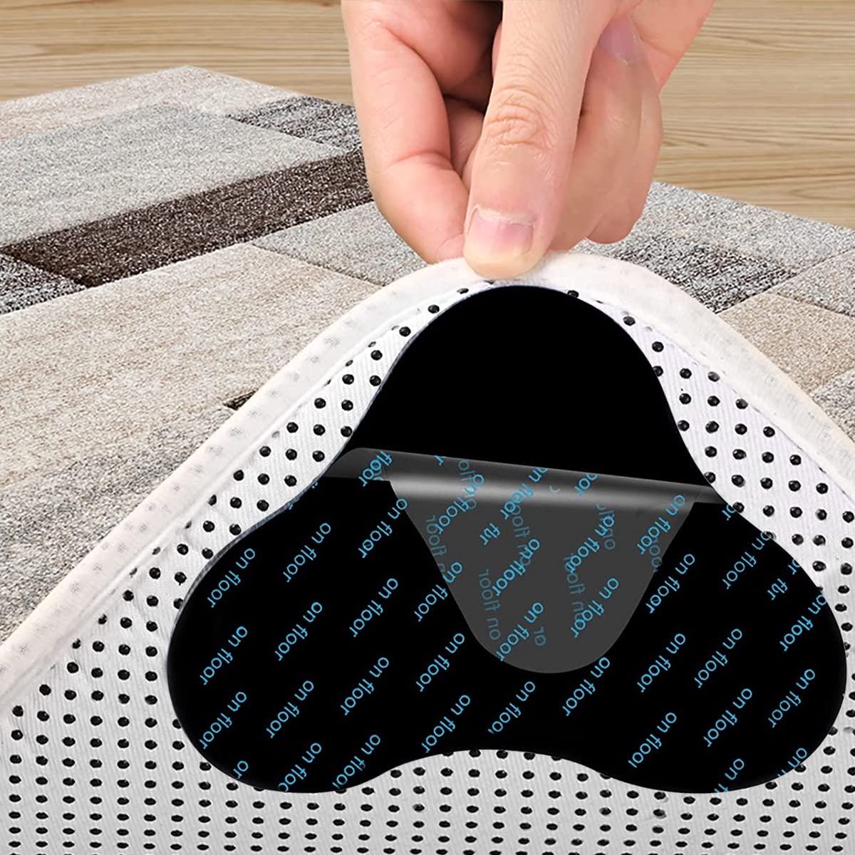 Buy HASTHIP® 10PCS Rug Corner Grippers, Double Sided Non Slip Reusable ...