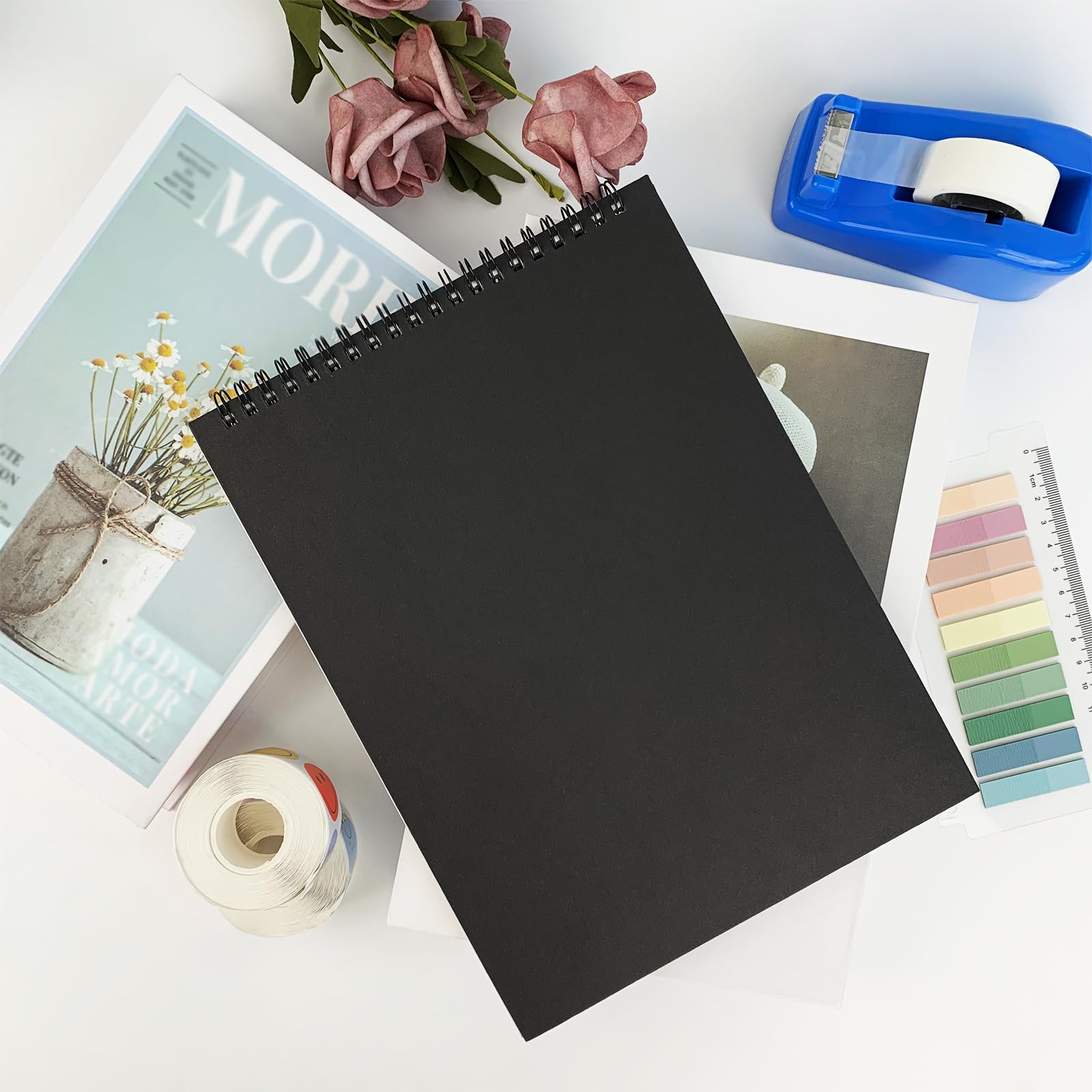 Snapklik.com : Black Upright Sketch Notebook, 2-Pack, 10 X 7.5 Inches ...